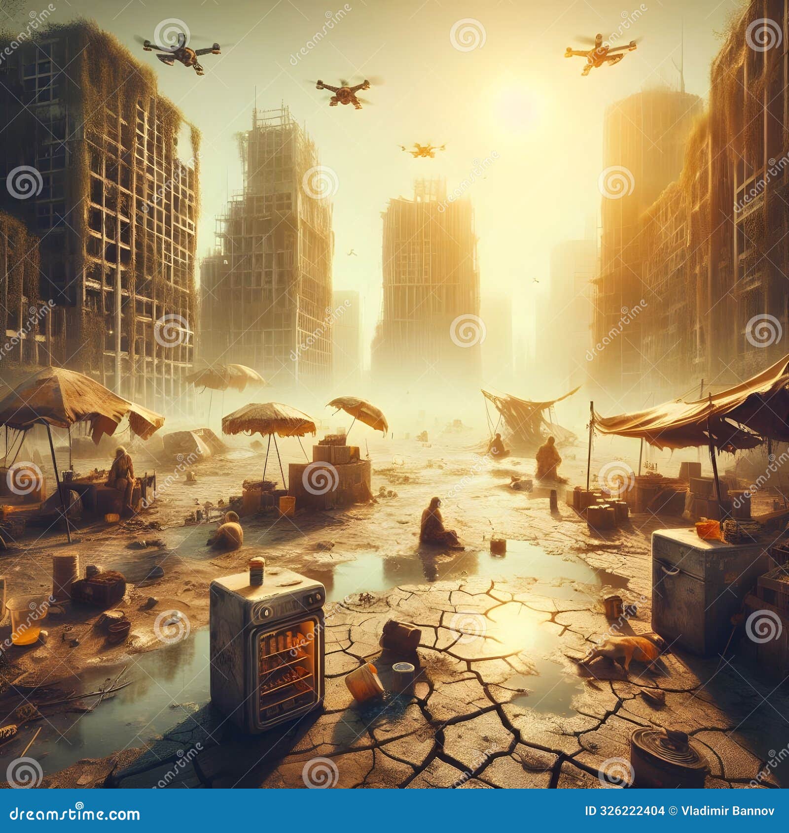 Scorched, Parched, Cracked Soil, Drought, Drawing Sketch Hyper ...