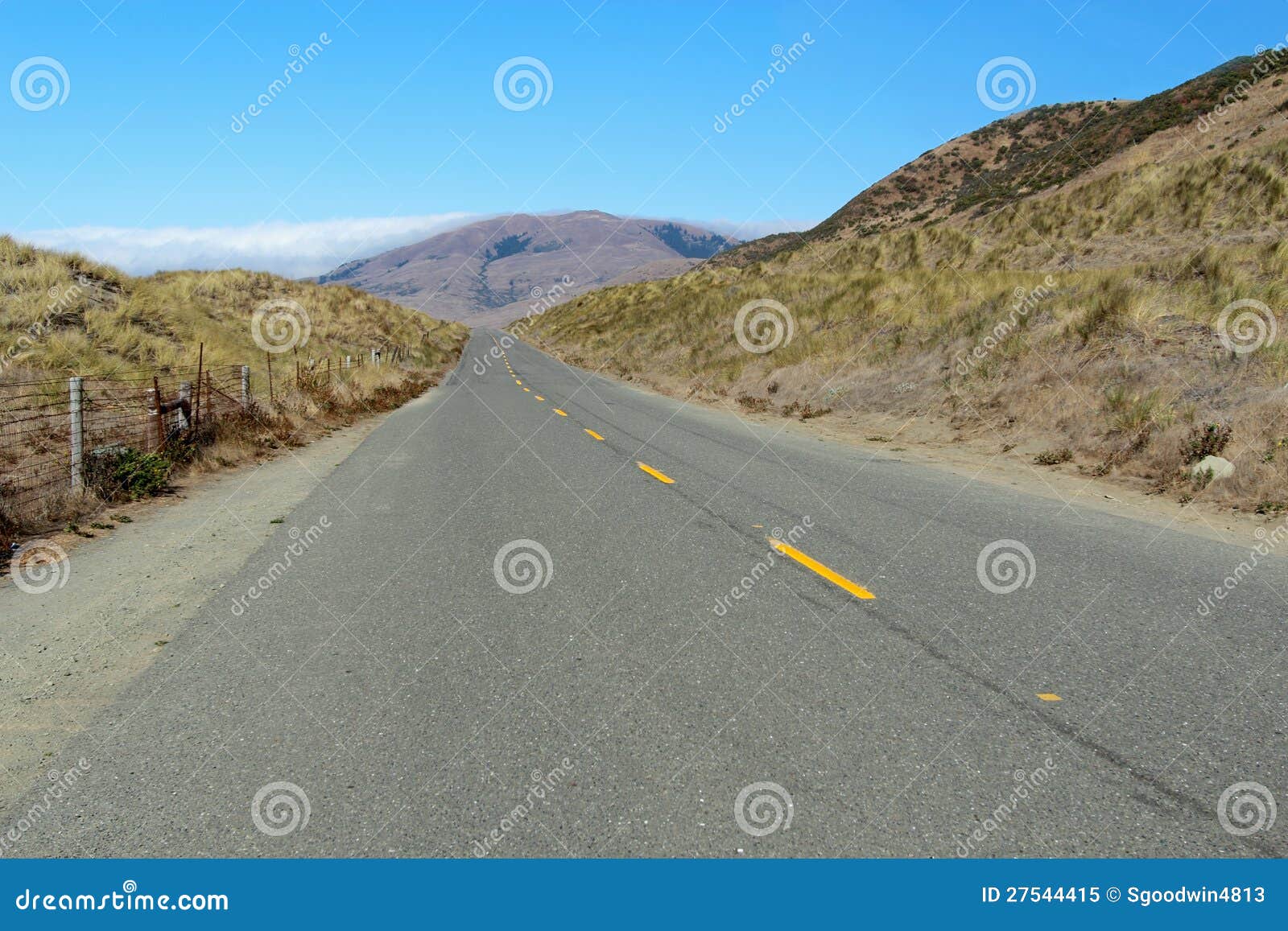 Desolate Road Along the Lost Coast of California Stock Image - Image of ...