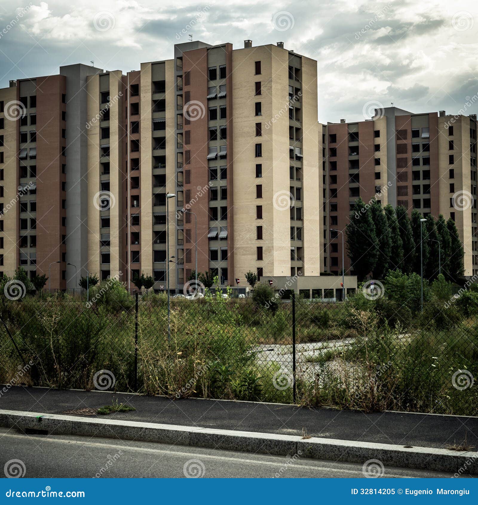 Desolate suburb landscape stock image. Image of artistic - 32814205