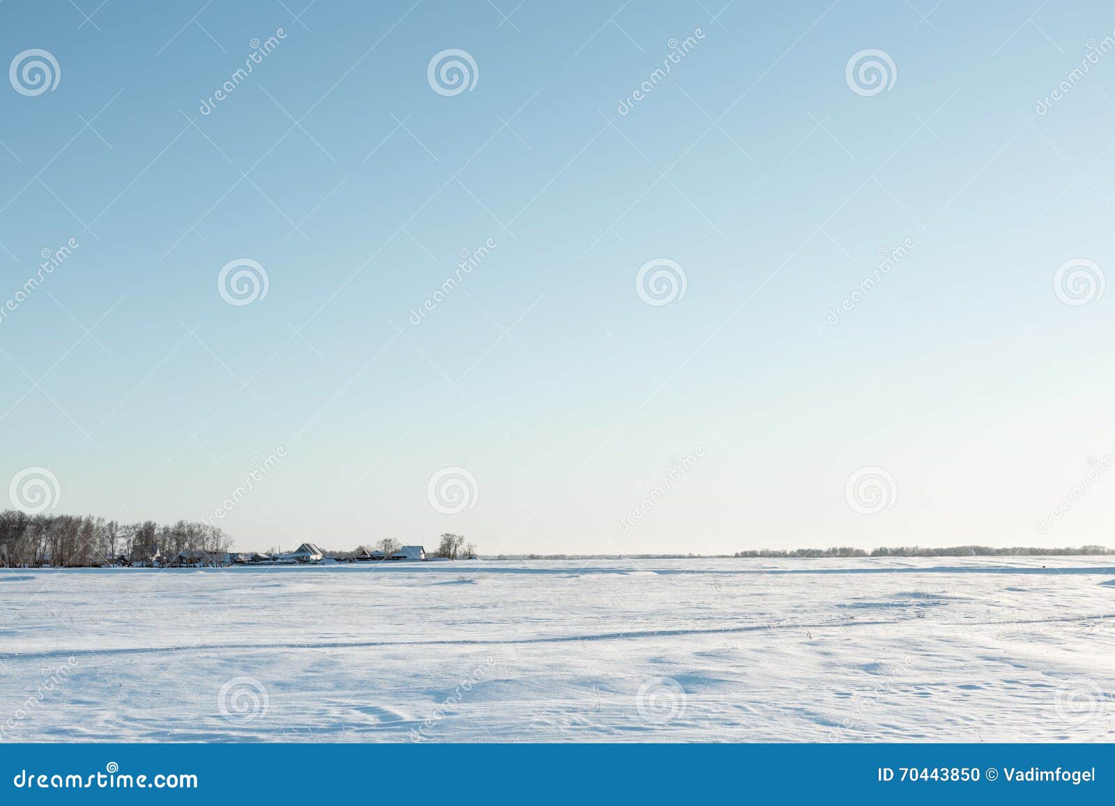 Desolate Winter Landscape Near the Village Stock Photo - Image of ...