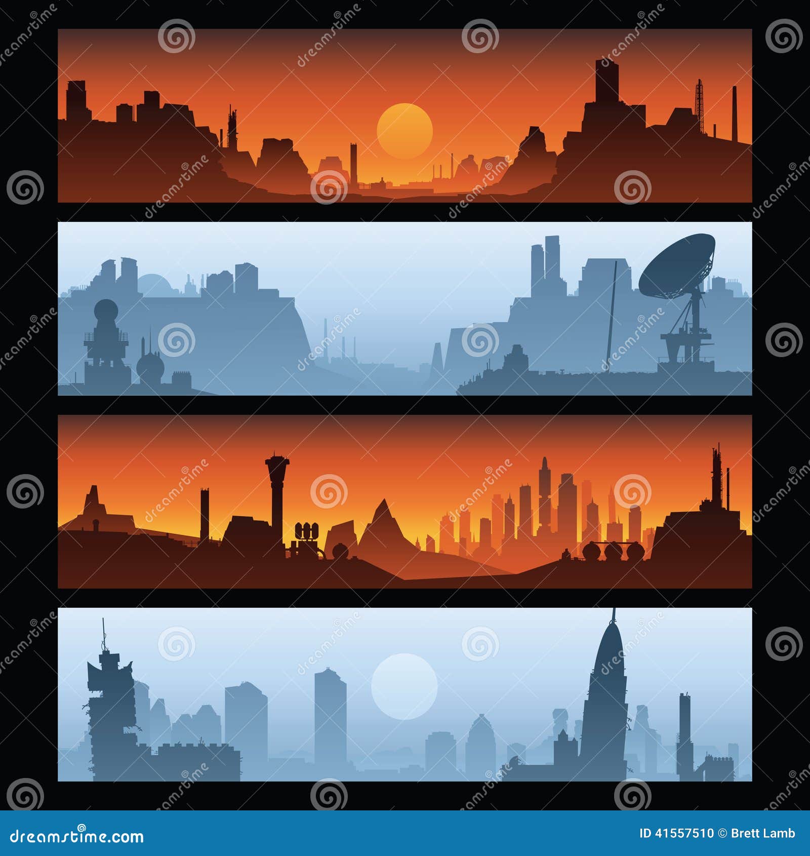 Desolation Banners stock illustration. Illustration of cartoon - 41557510