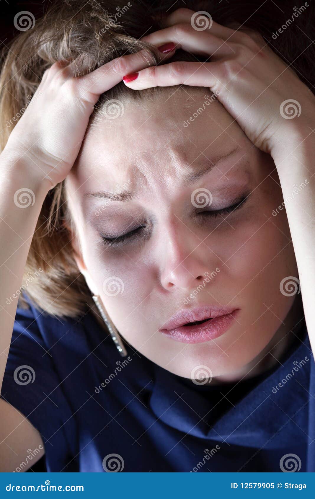 Despair stock image. Image of blonde, beauty, face, offense - 12579905