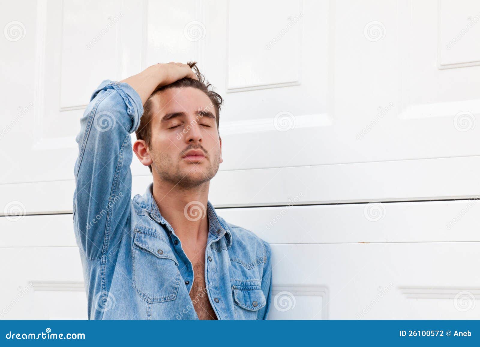 Despair stock photo. Image of adult, blue, casual, worry - 26100572