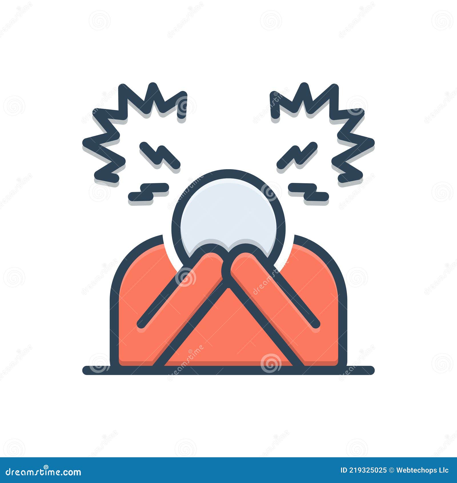 Color Illustration Icon for Despair, Disappointment and Frustration ...