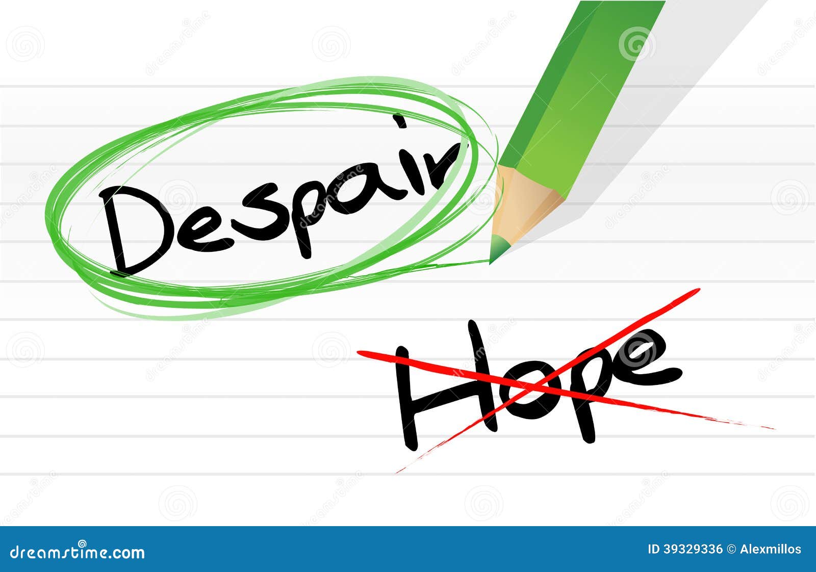 Despair And Hope As A Choice - Pictured As Words Despair, Hope On Road ...