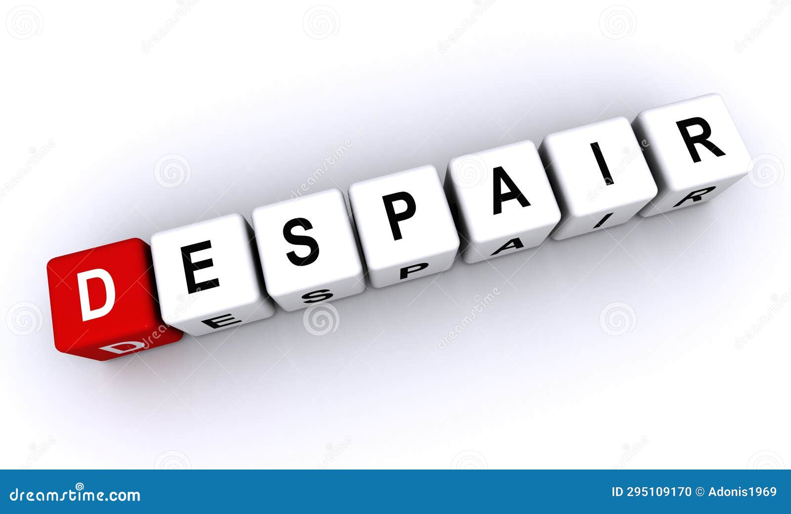 Despair Word Block on White Stock Photo - Image of tears, agony: 295109170