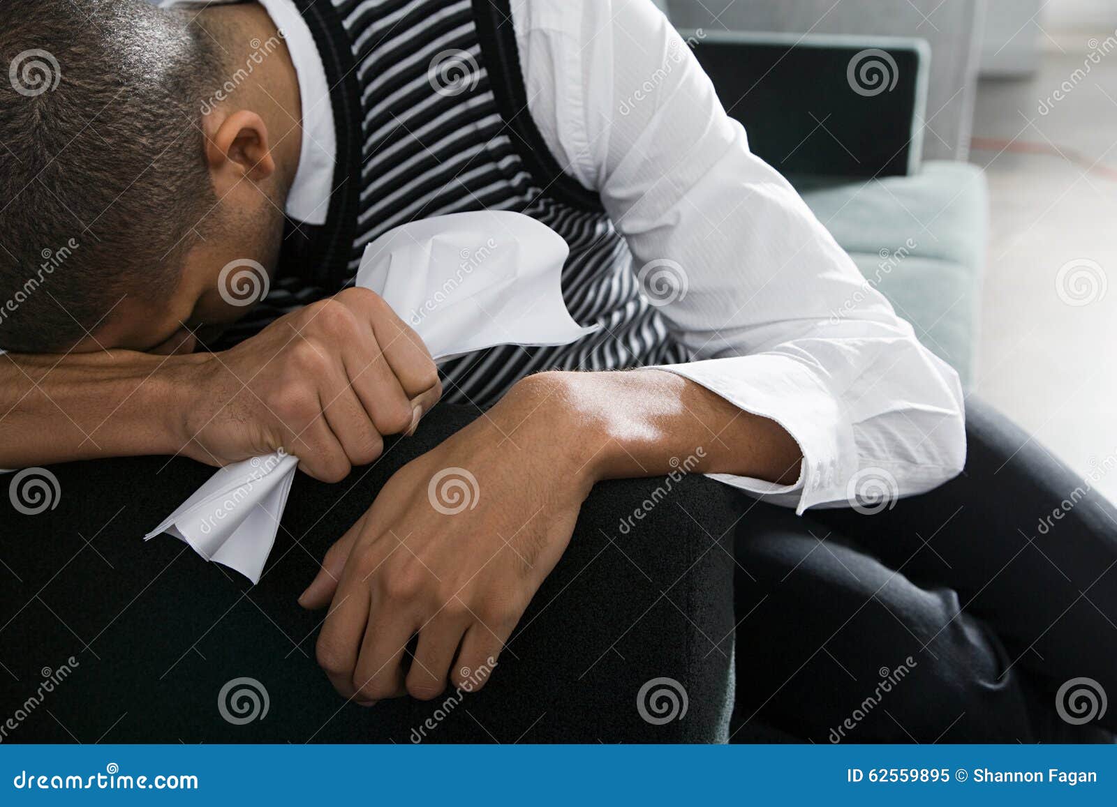 Despairing office worker stock image. Image of american - 62559895