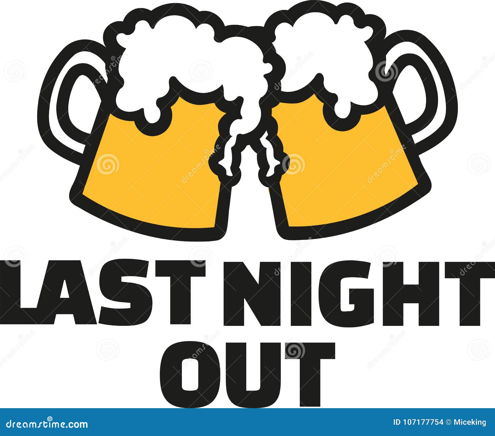 Despedida De Solteiro - a Noite Passada Para Fora Ilustração do Vetor ...