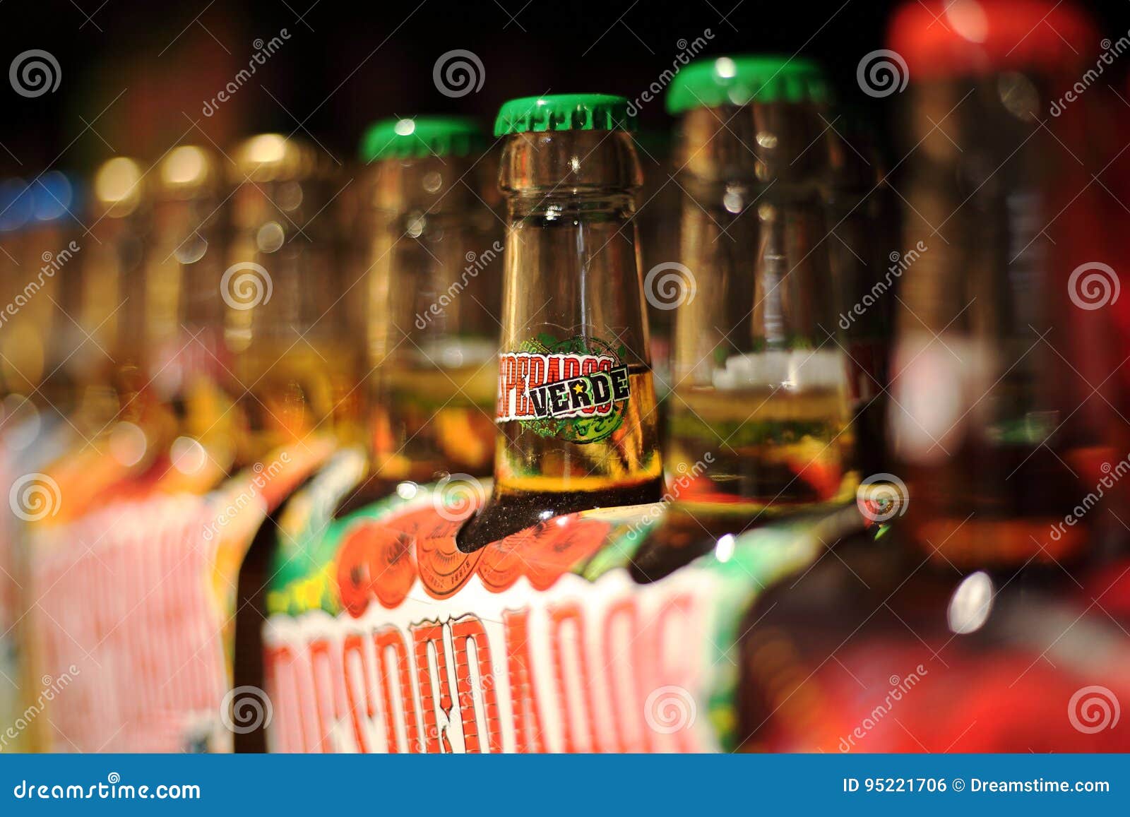 Desperados beer row editorial photo. Image of verde, package - 95221706