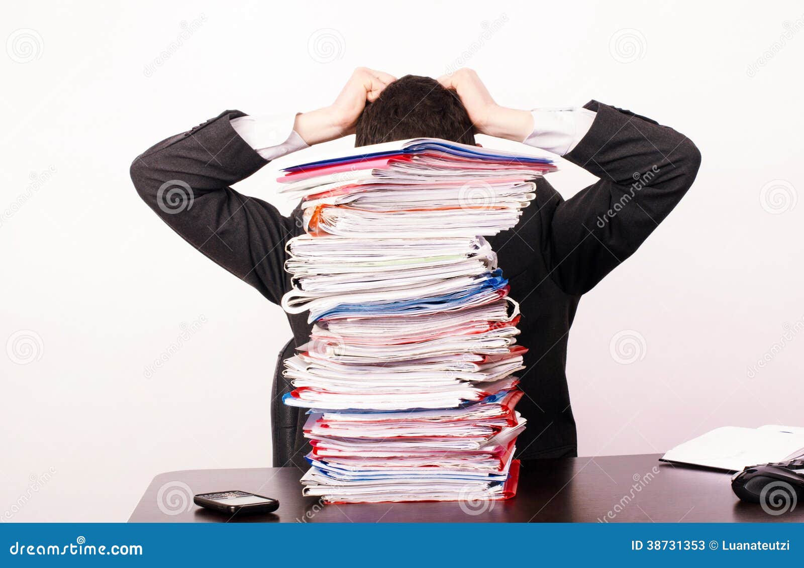 Desperate Business Man with a Lot of Work. Stock Image - Image of angry ... Desperate Business Man with a Lot of Work. Stock Image - Image of angry ...