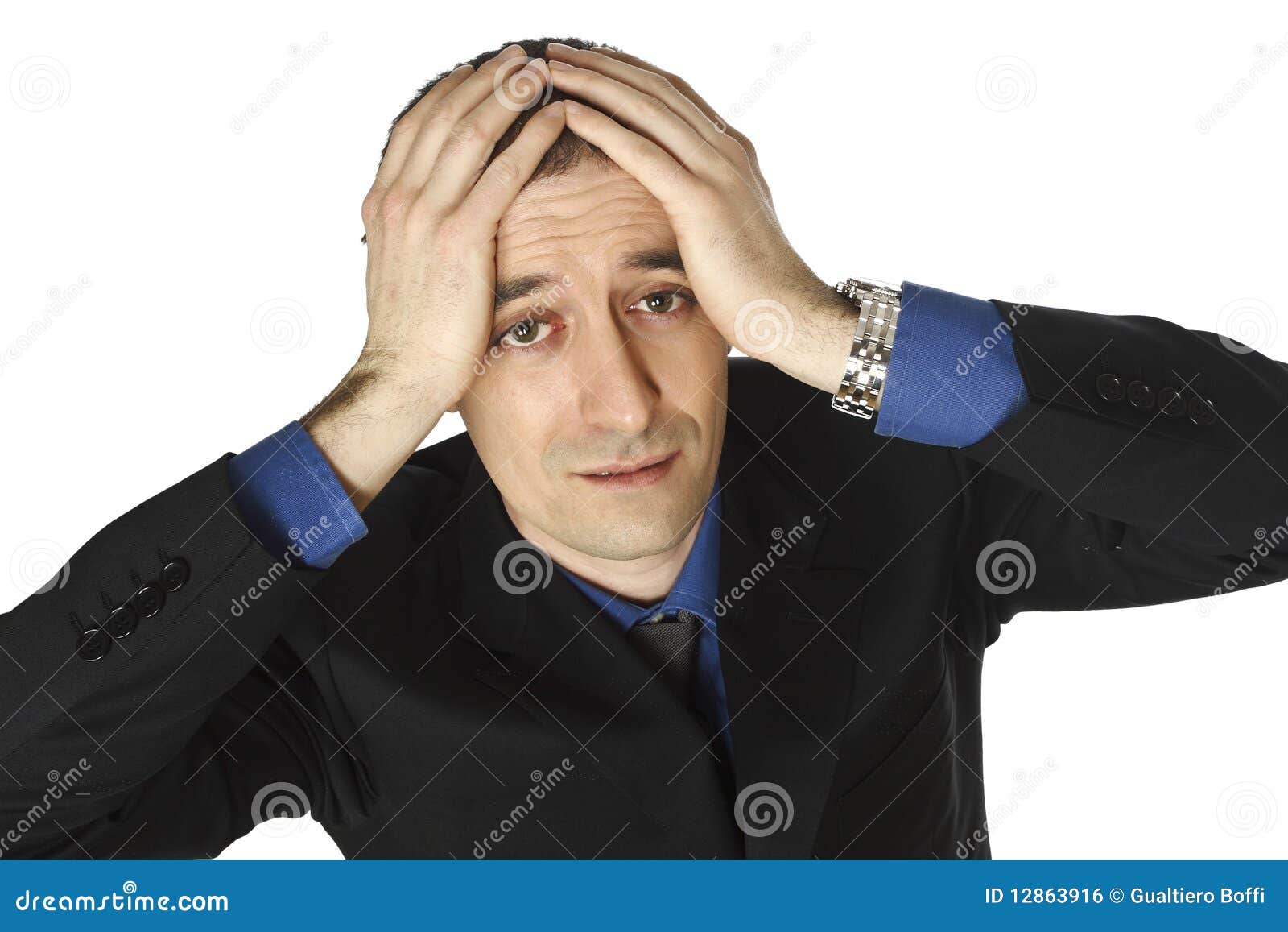 Desperate Businessman Portrait Stock Photo - Image of disappointment ...
