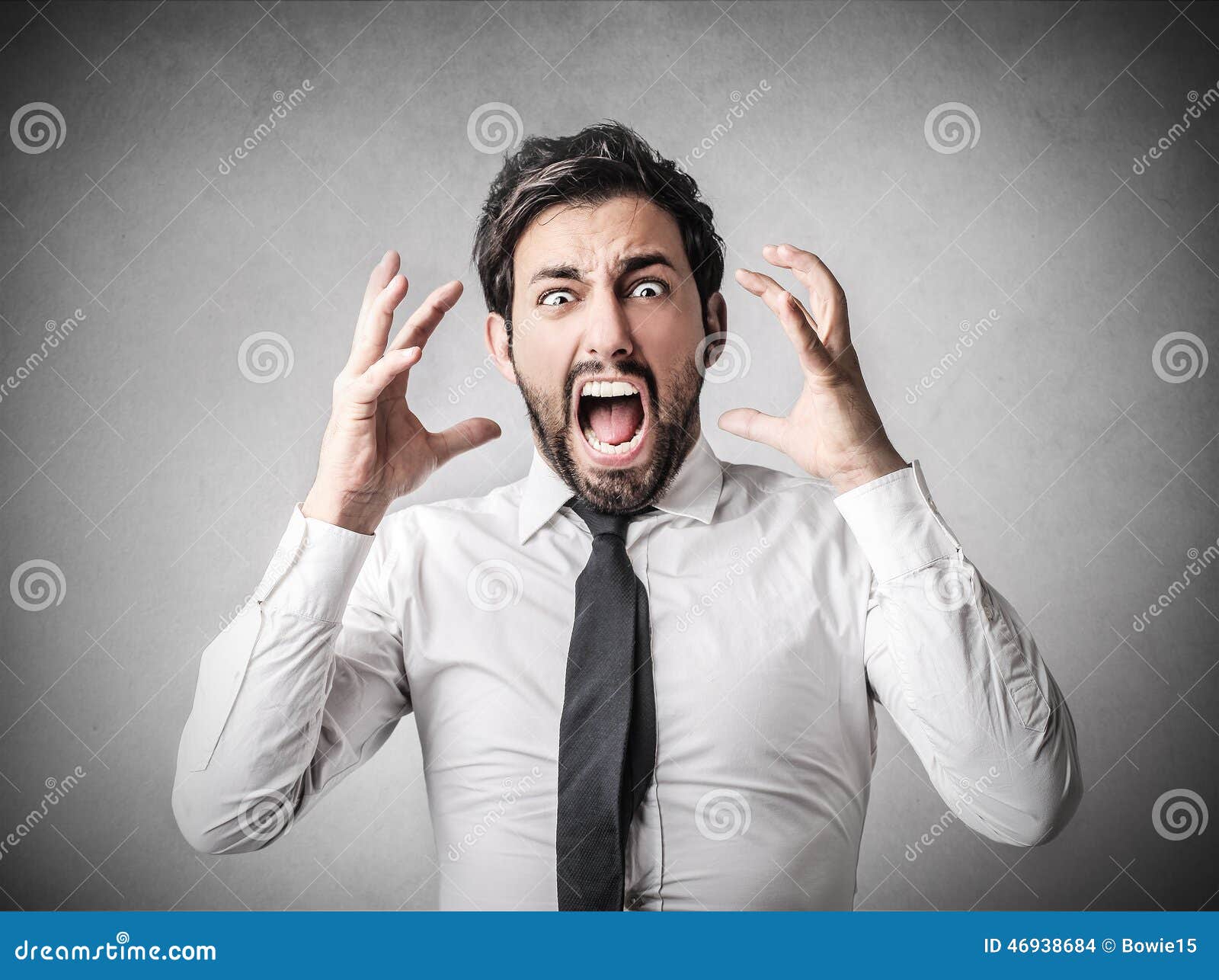 Desperate businessman stock photo. Image of mouth, angry - 46938684