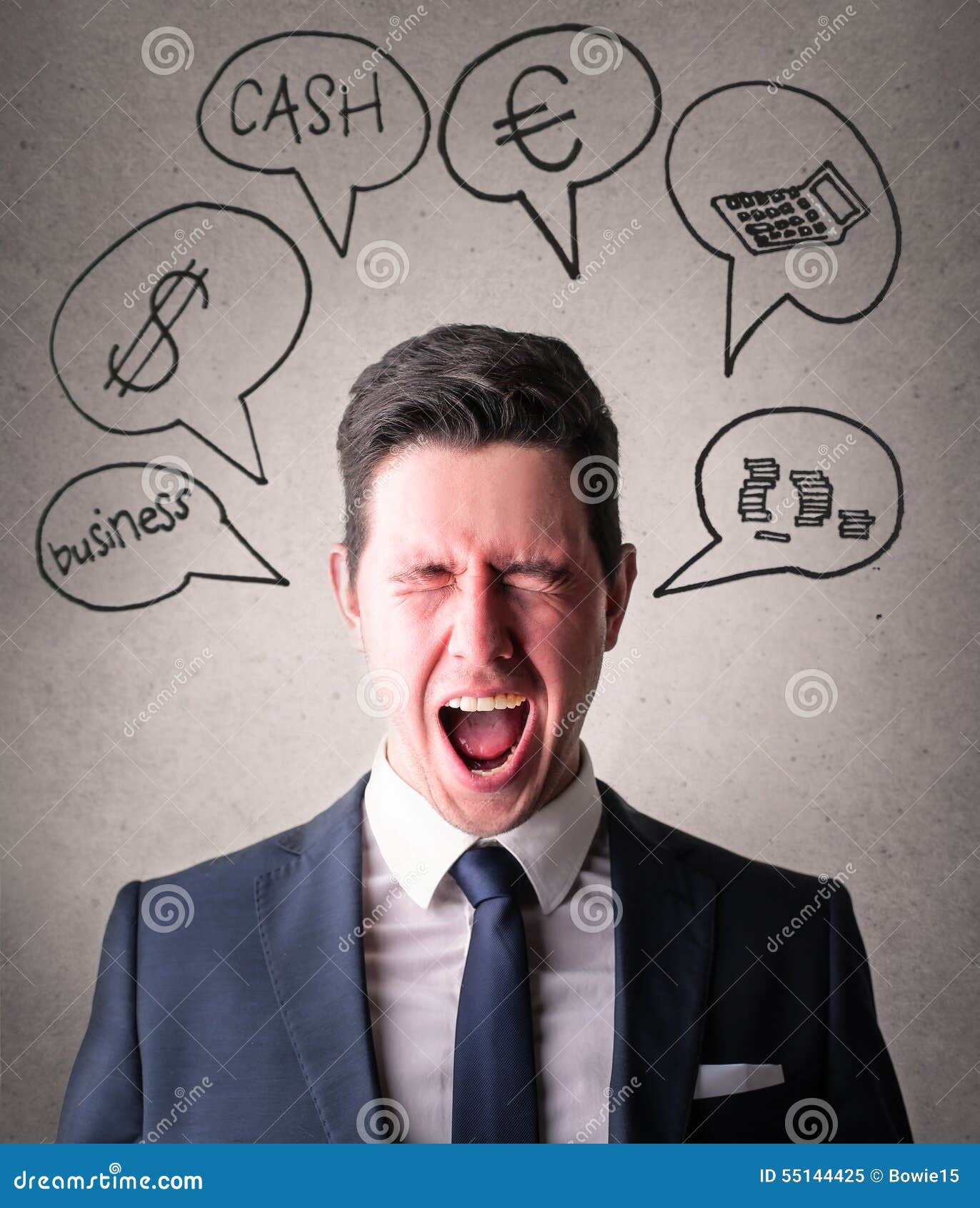 Desperate businessman stock image. Image of dollar, burst - 55144425