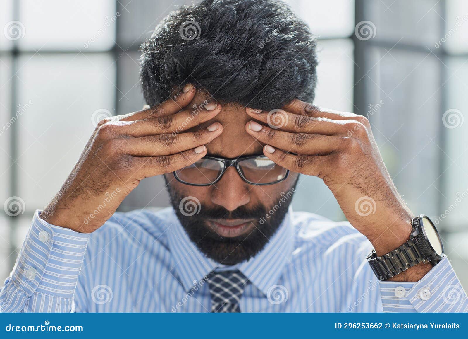 Desperate Businessman, Trying To Find a Solution To His Problem Stock ...