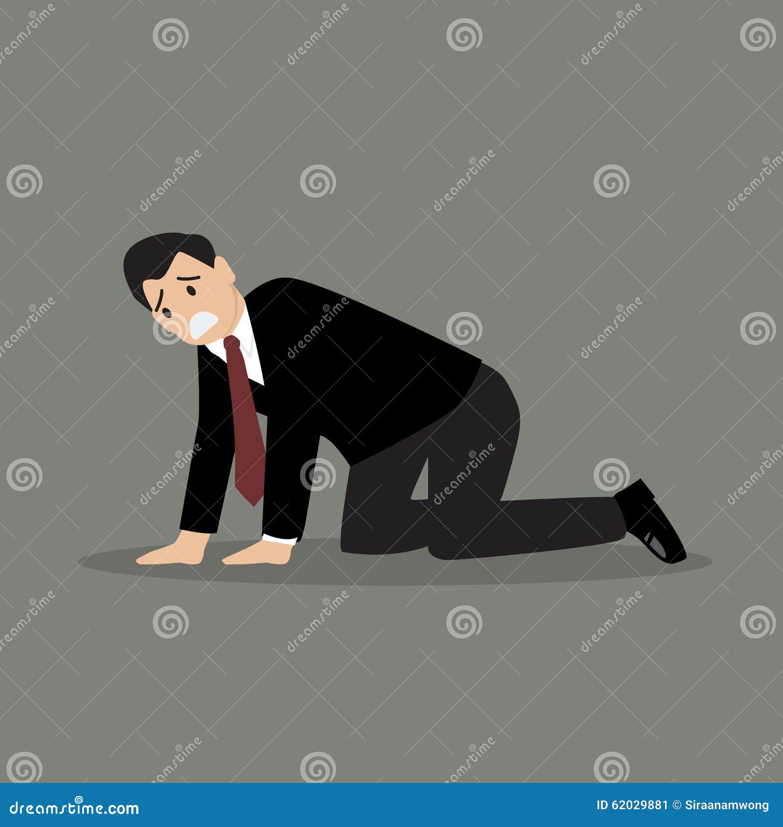 Desperate businessman stock vector. Illustration of stress - 62029881