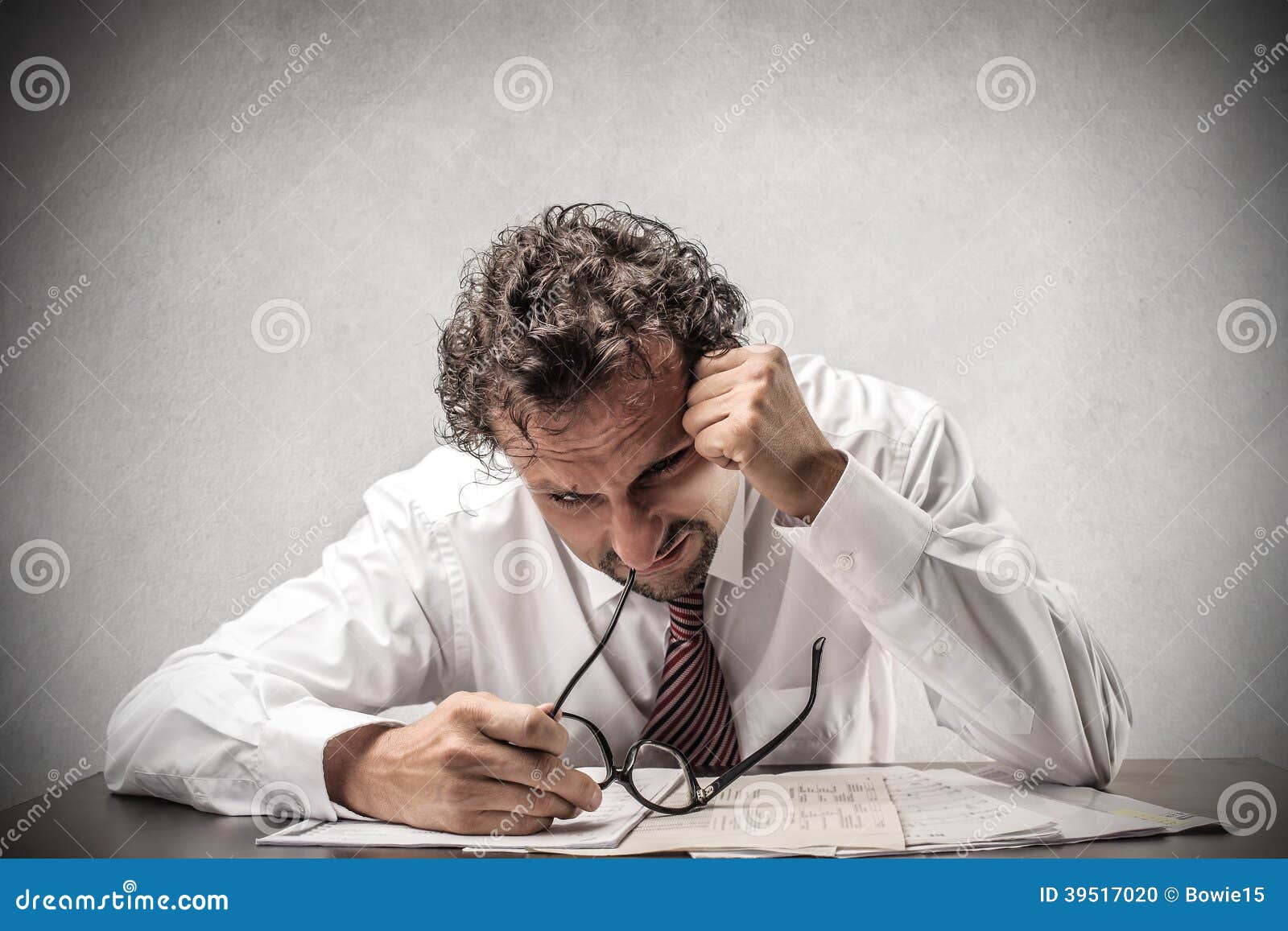 Desperate Businessman Working Stock Photo - Image of caucasian ...