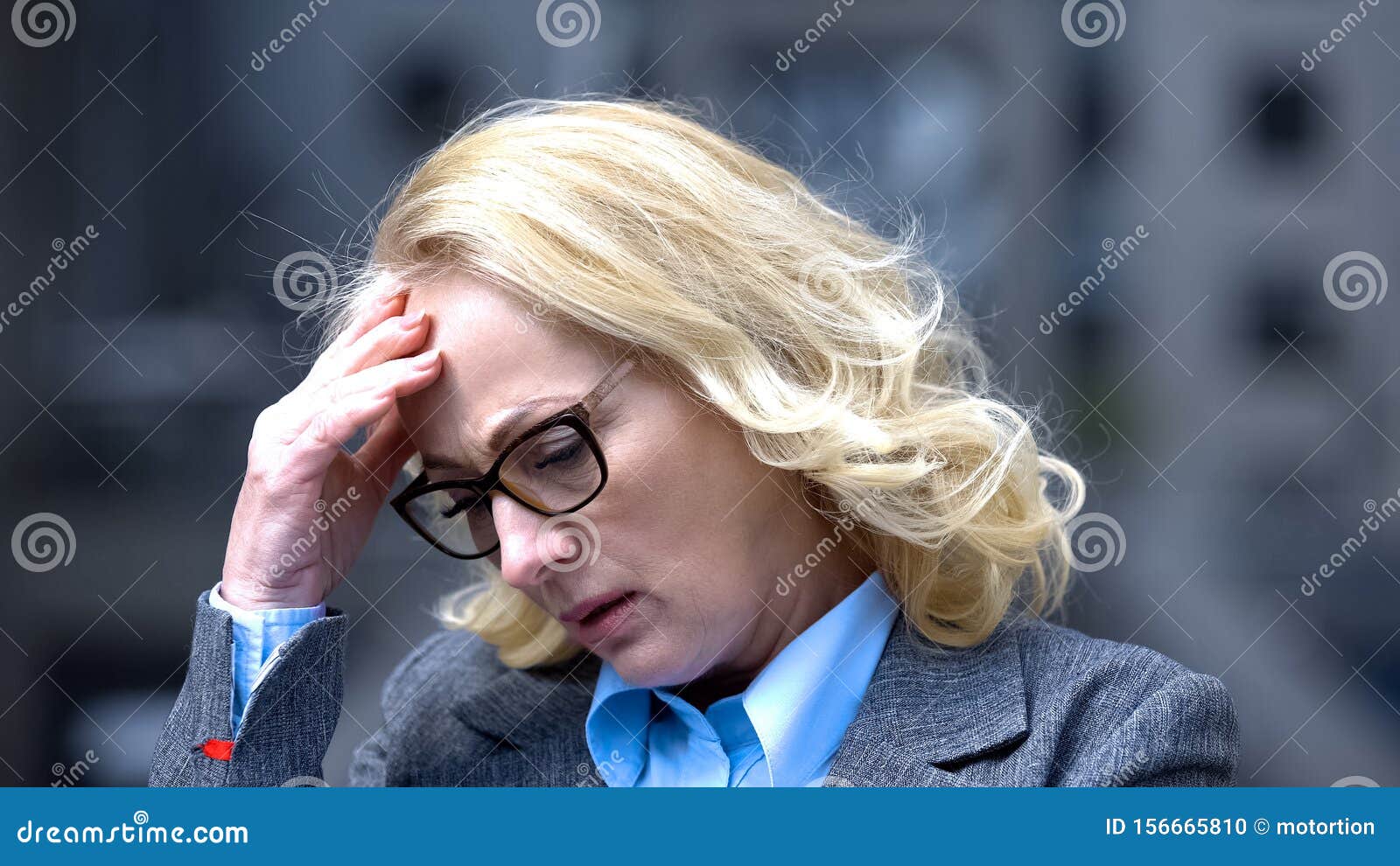 Desperate Company Boss Thinking of Work Problem, Old Age Unemployment ...