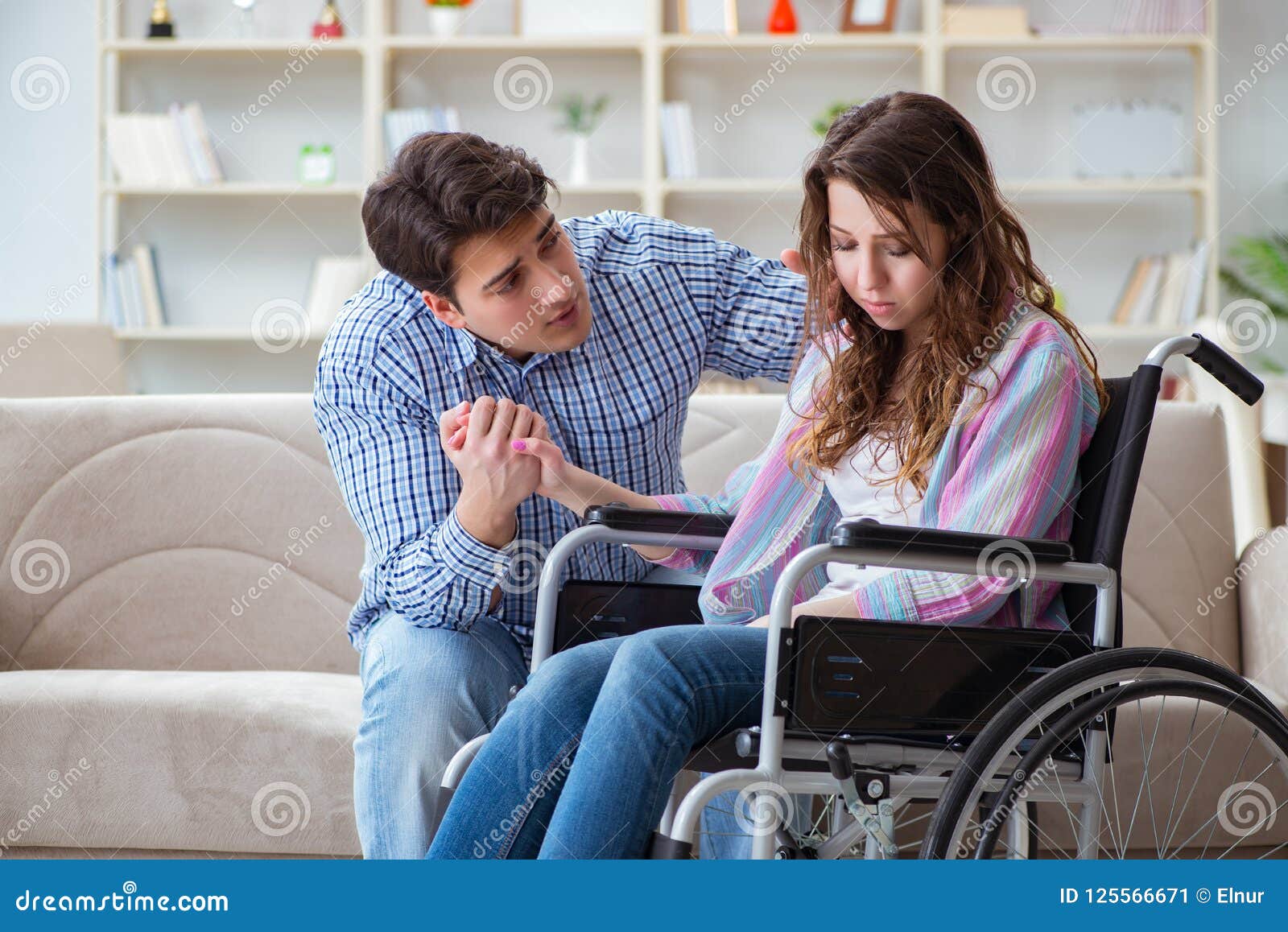 The Desperate Disabled Person on Wheelchair Stock Image - Image of ...
