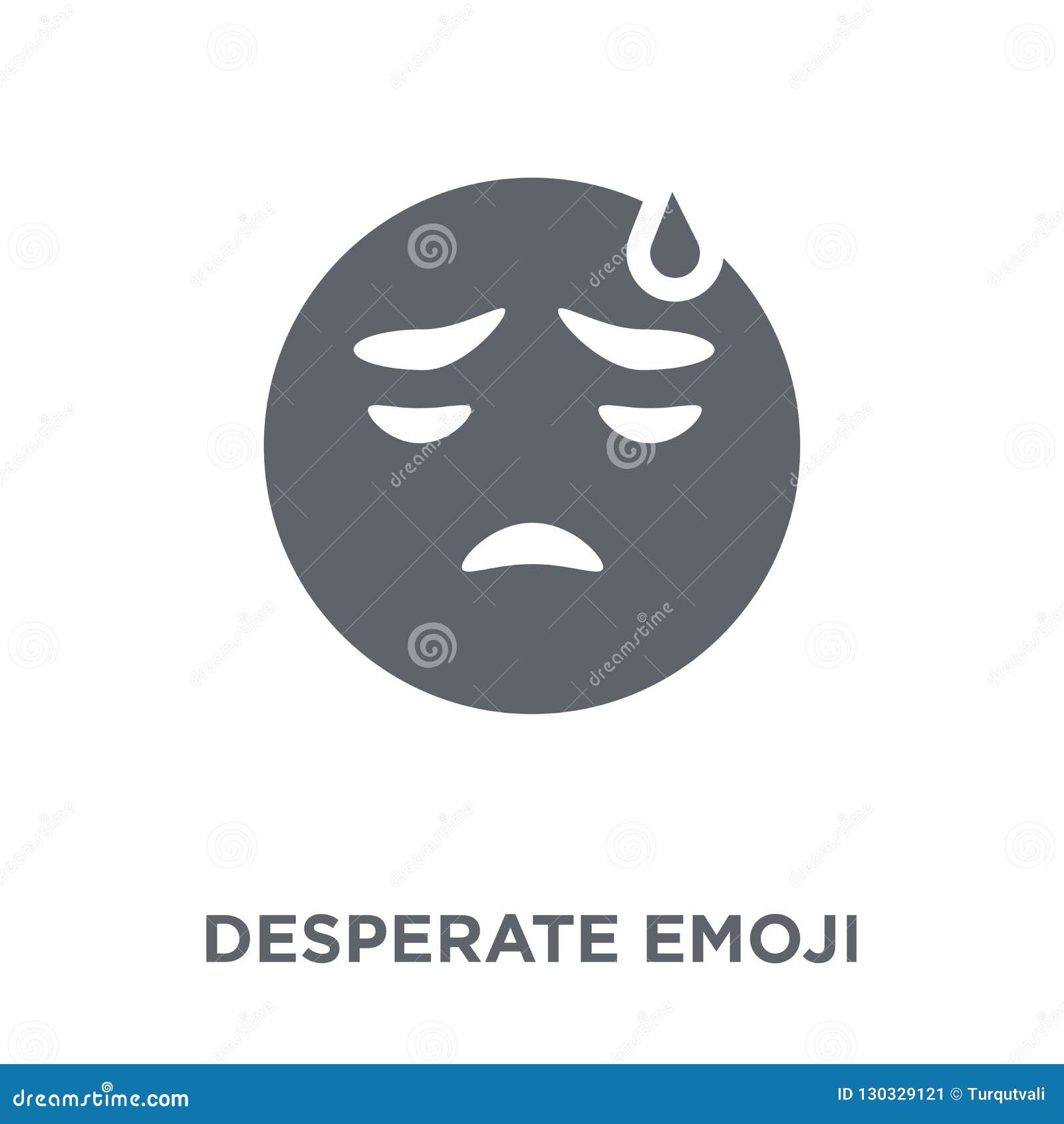 Desperate Emoji Icon. Trendy Desperate Emoji Logo Concept On White ...
