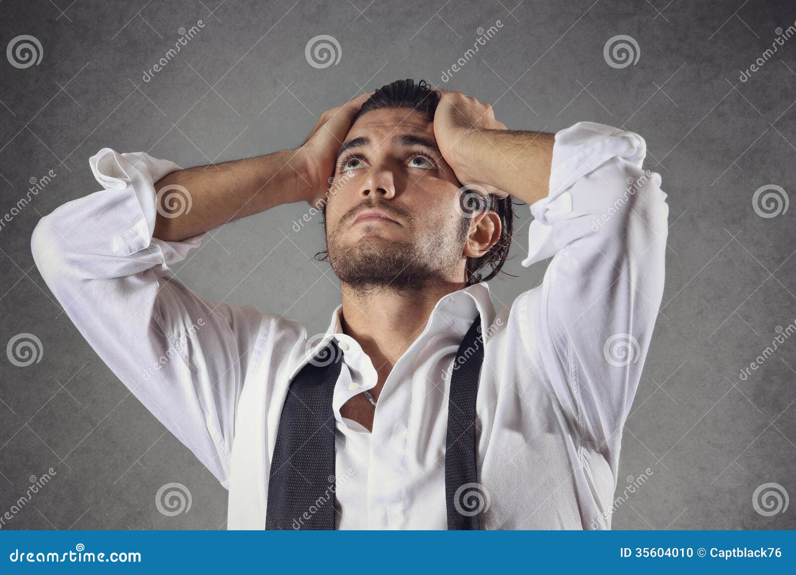 Desperate Expression of an Handsome Man Stock Photo - Image of problems ...