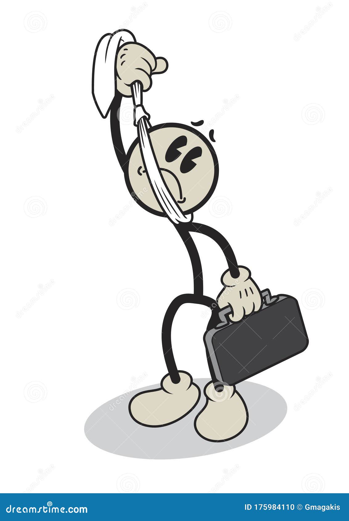 Desperate stickman figure stock illustration. Illustration of person ...