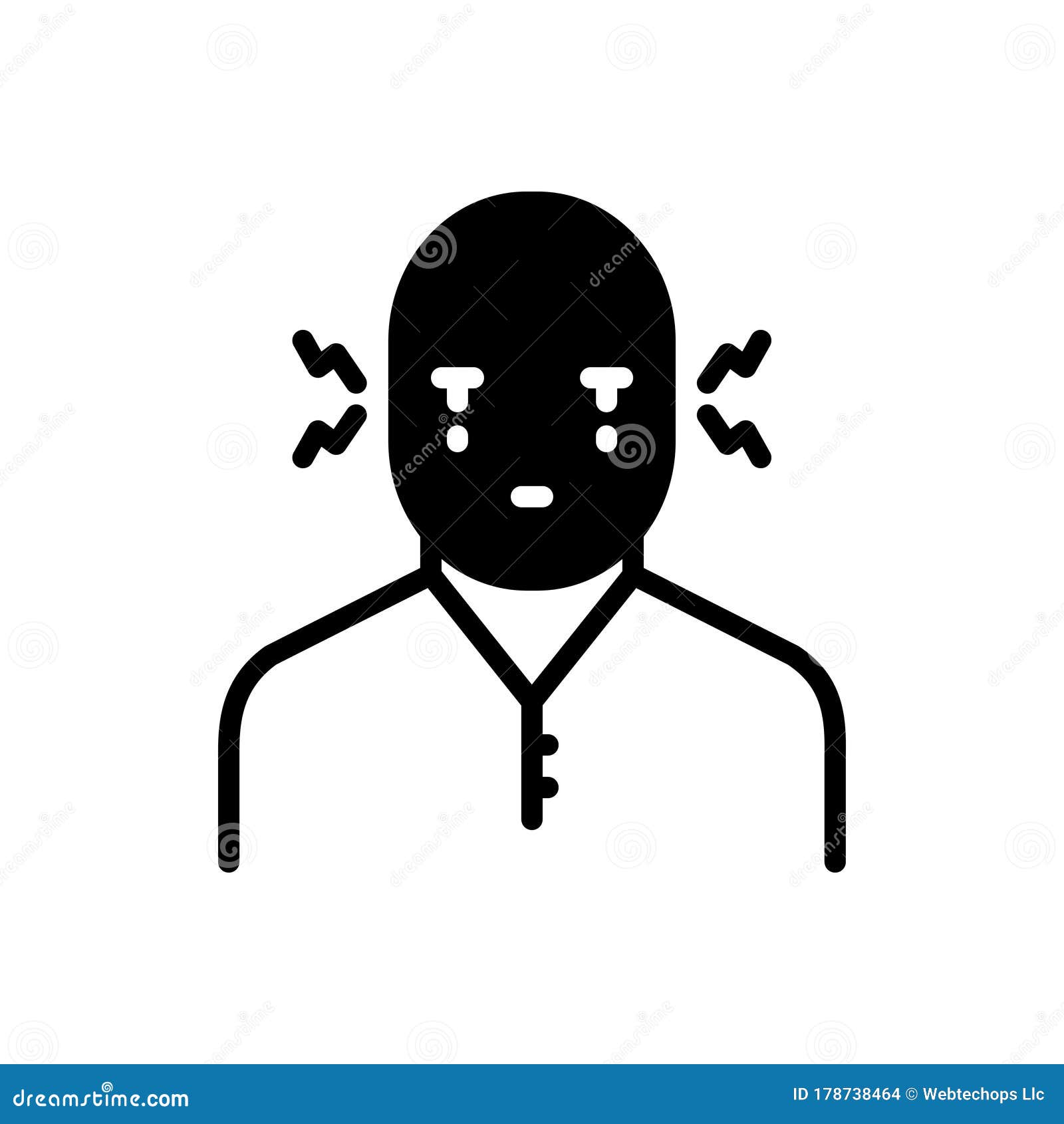 Black Solid Icon for Desperate, Disappointed and Despairing Stock ...