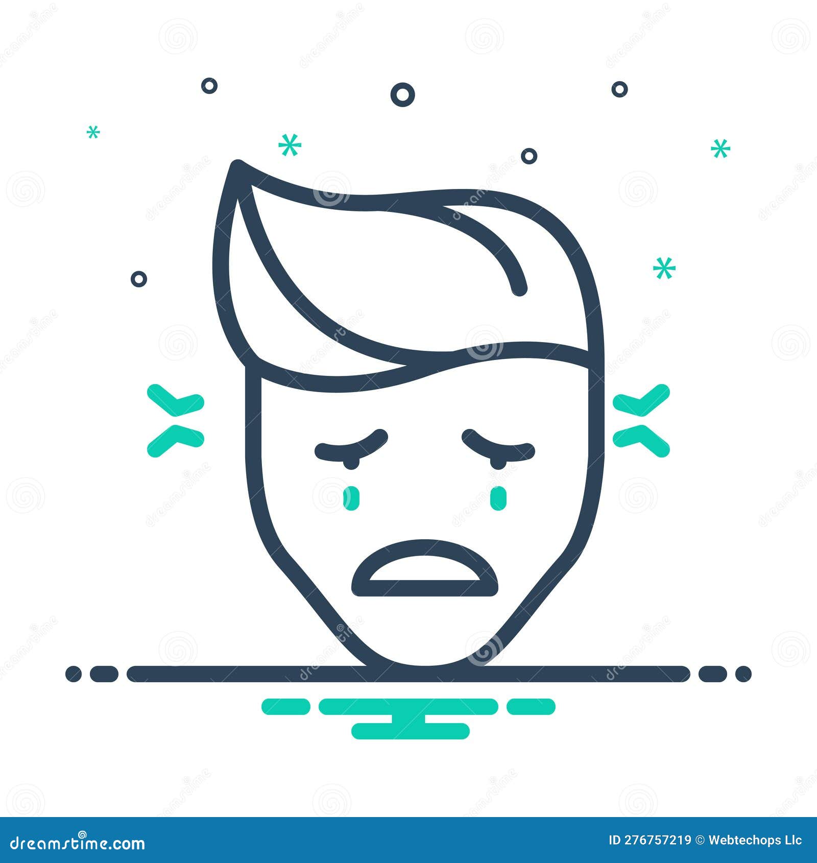 Sad, Desperate, Upset Boy And Girl Vector Illustration. Shouting ...