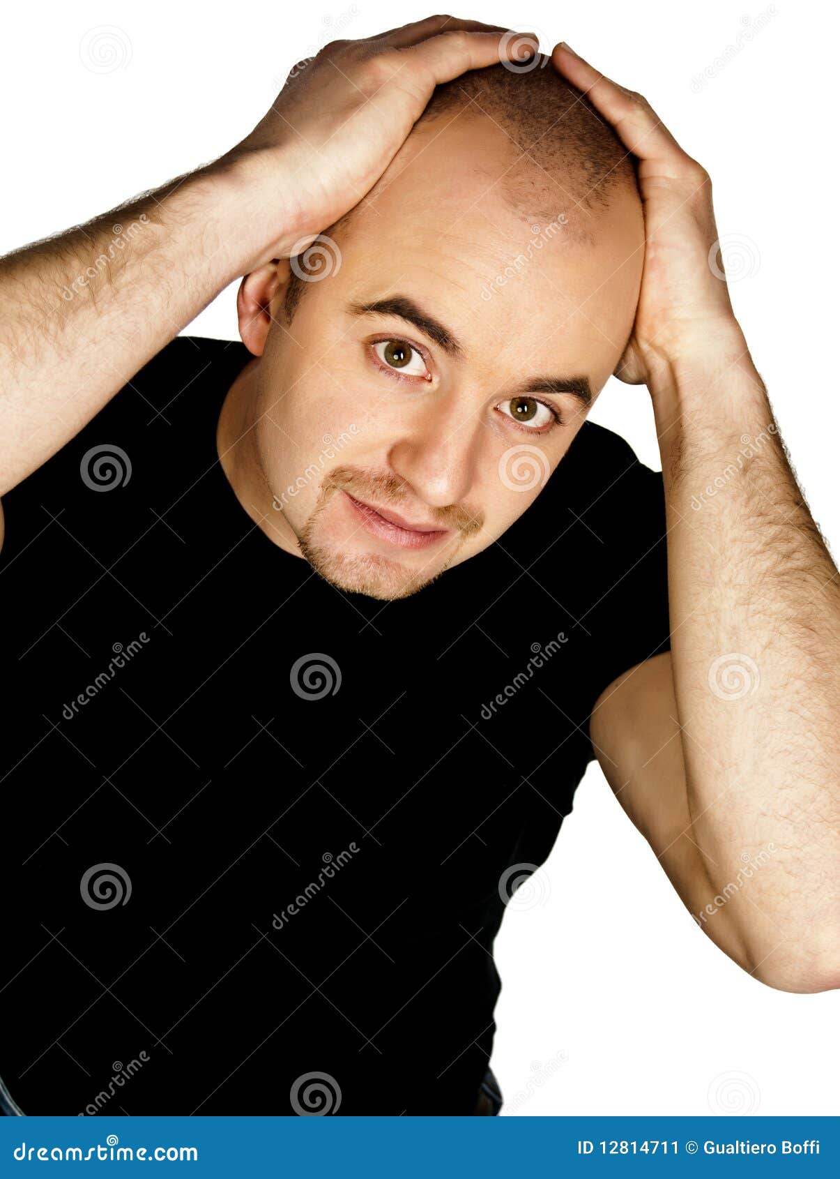 Desperate man stock image. Image of disappointment, panic - 12814711