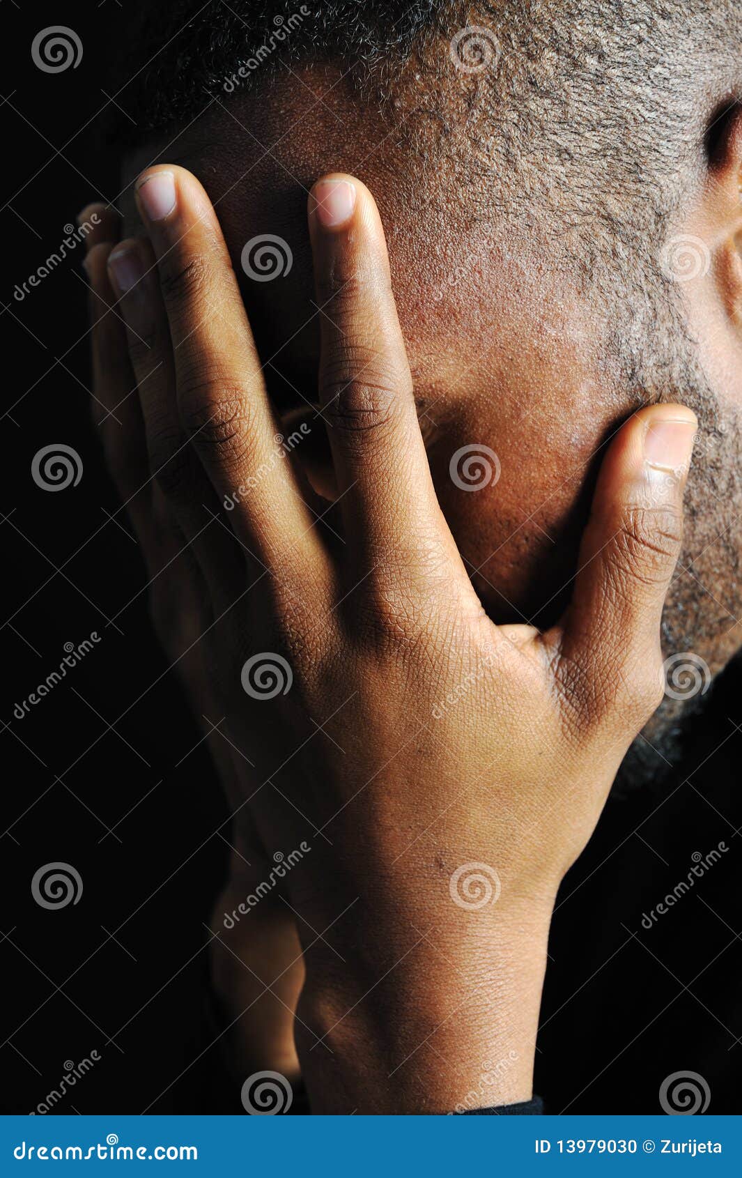 Desperate man stock photo. Image of blind, expression - 13979030