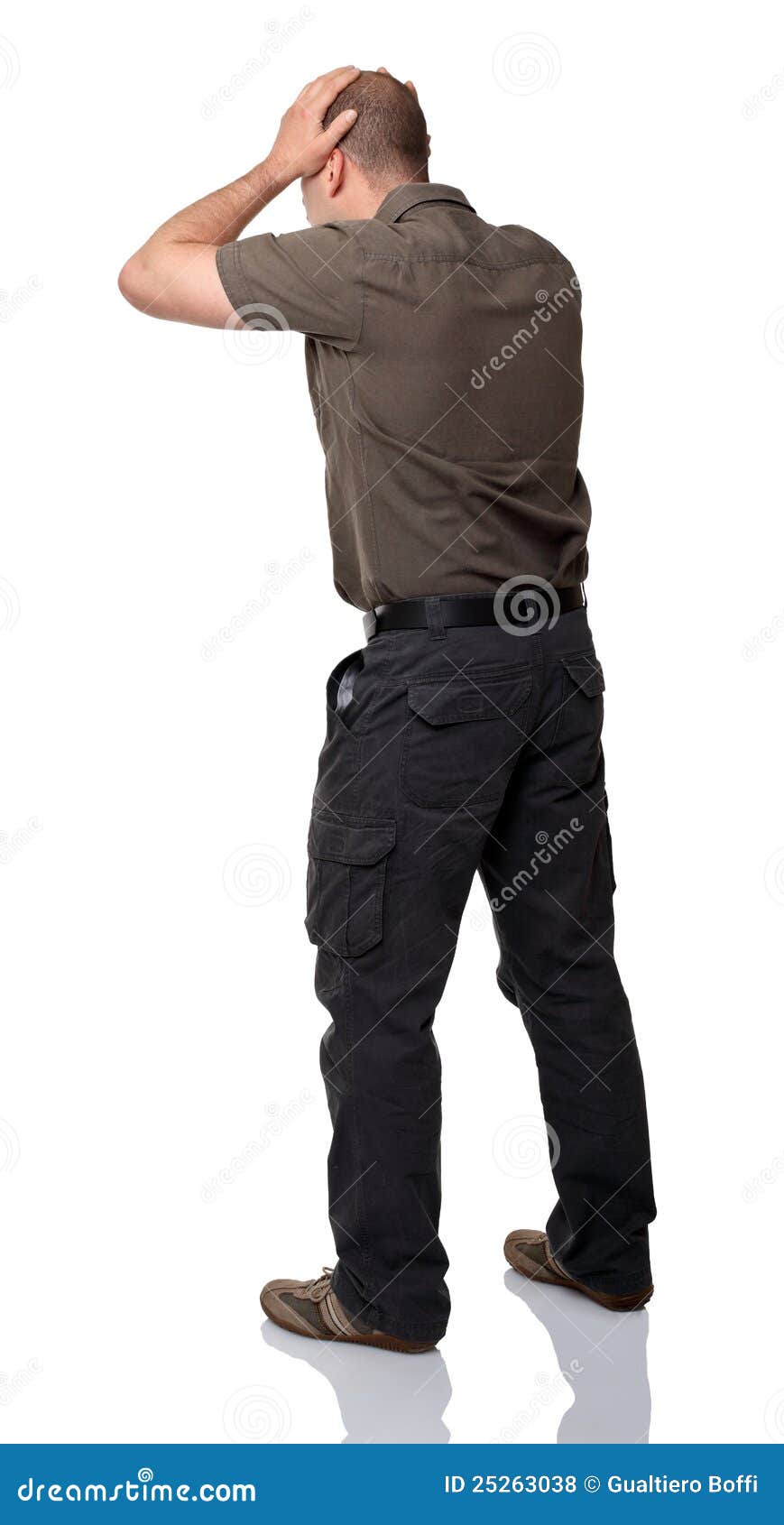 Desperate man stock photo. Image of pose, adult, stressed - 25263038