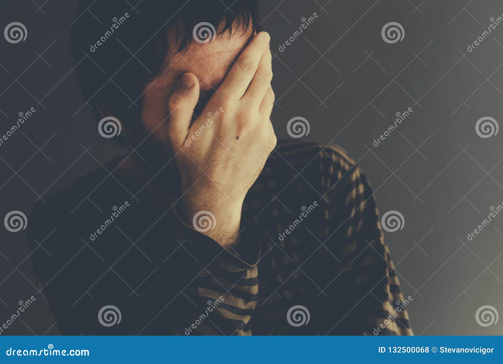 Sad Person Crying Alone