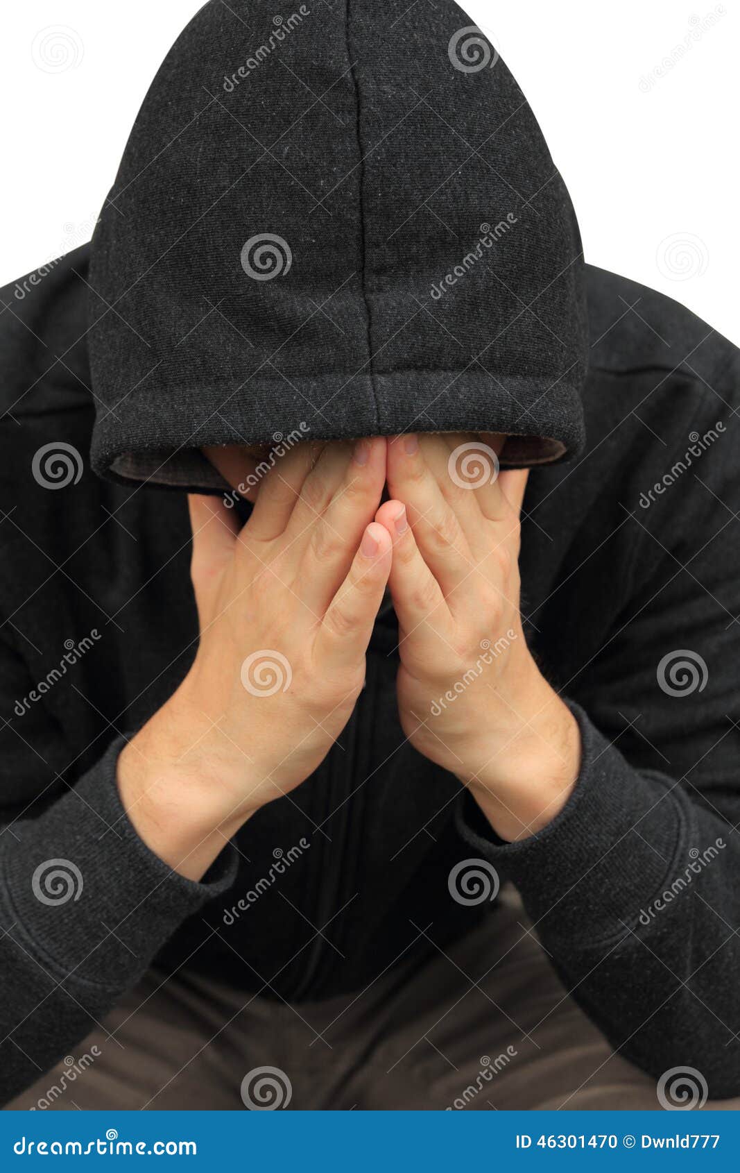 Desperate man crying stock photo. Image of portrait, person - 46301470