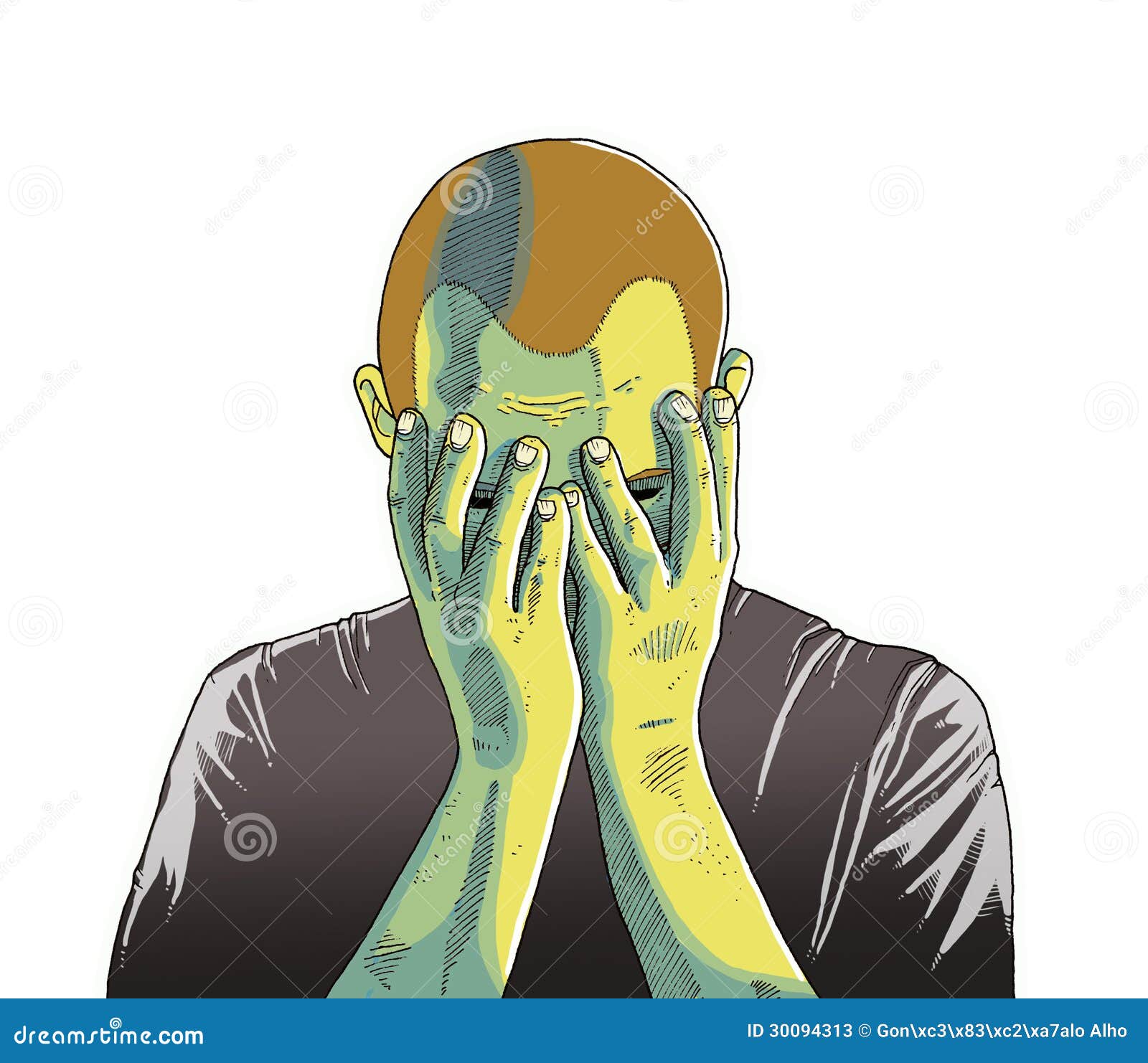 Desperate stock illustration. Illustration of face, despere - 30094313