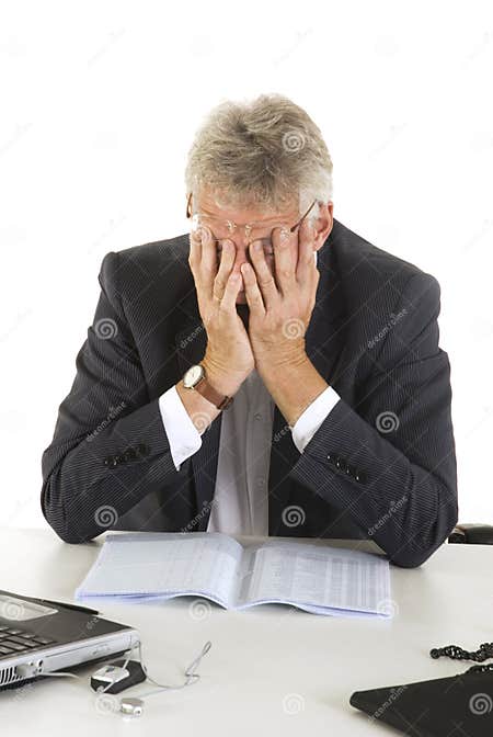 Desperate manager stock image. Image of miserable, effect - 3288313