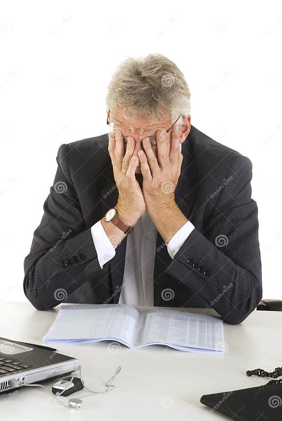 Desperate manager stock image. Image of miserable, effect - 3288313
