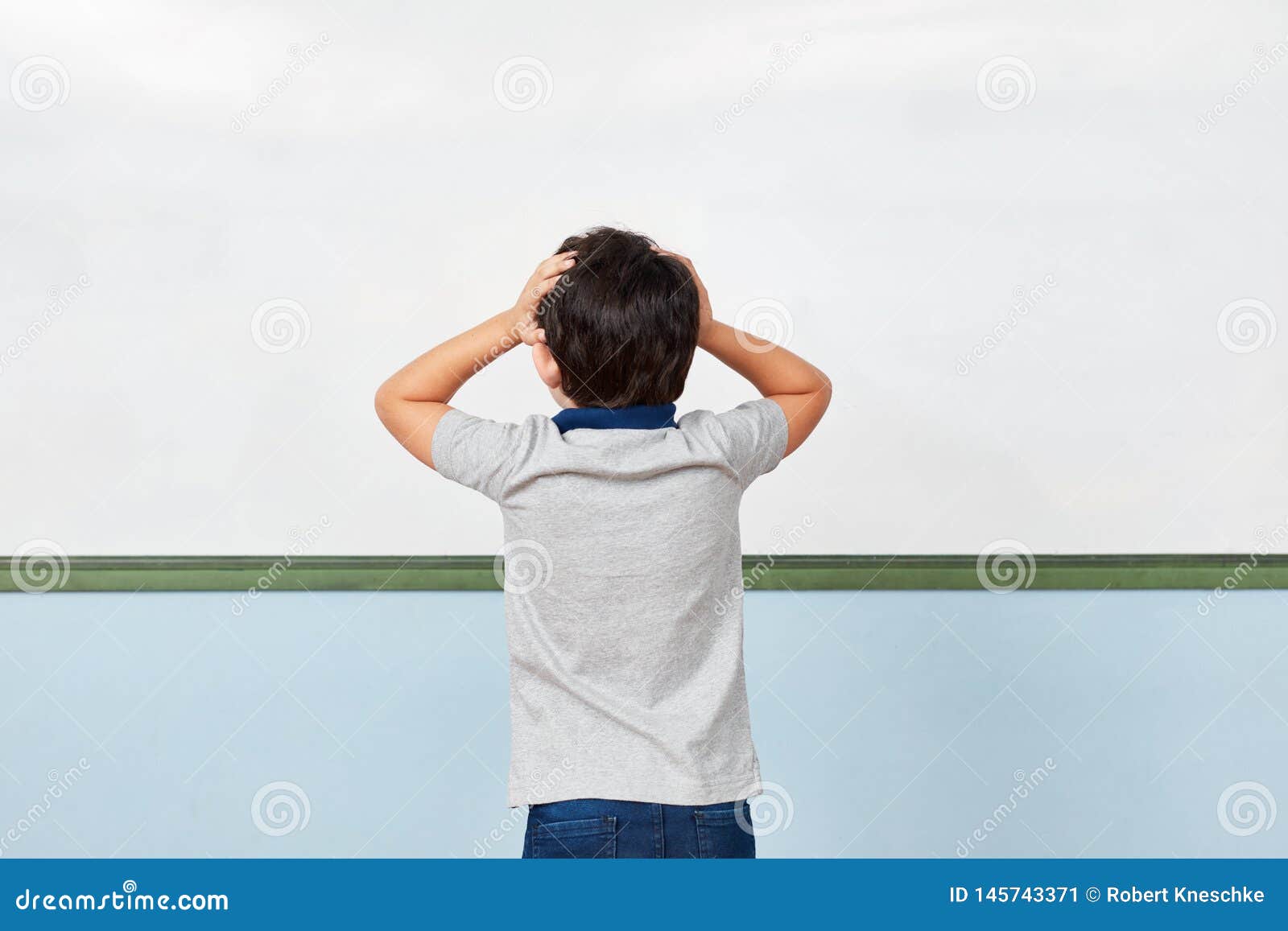 Desperate Student in a Test Stock Image - Image of school, homework ...
