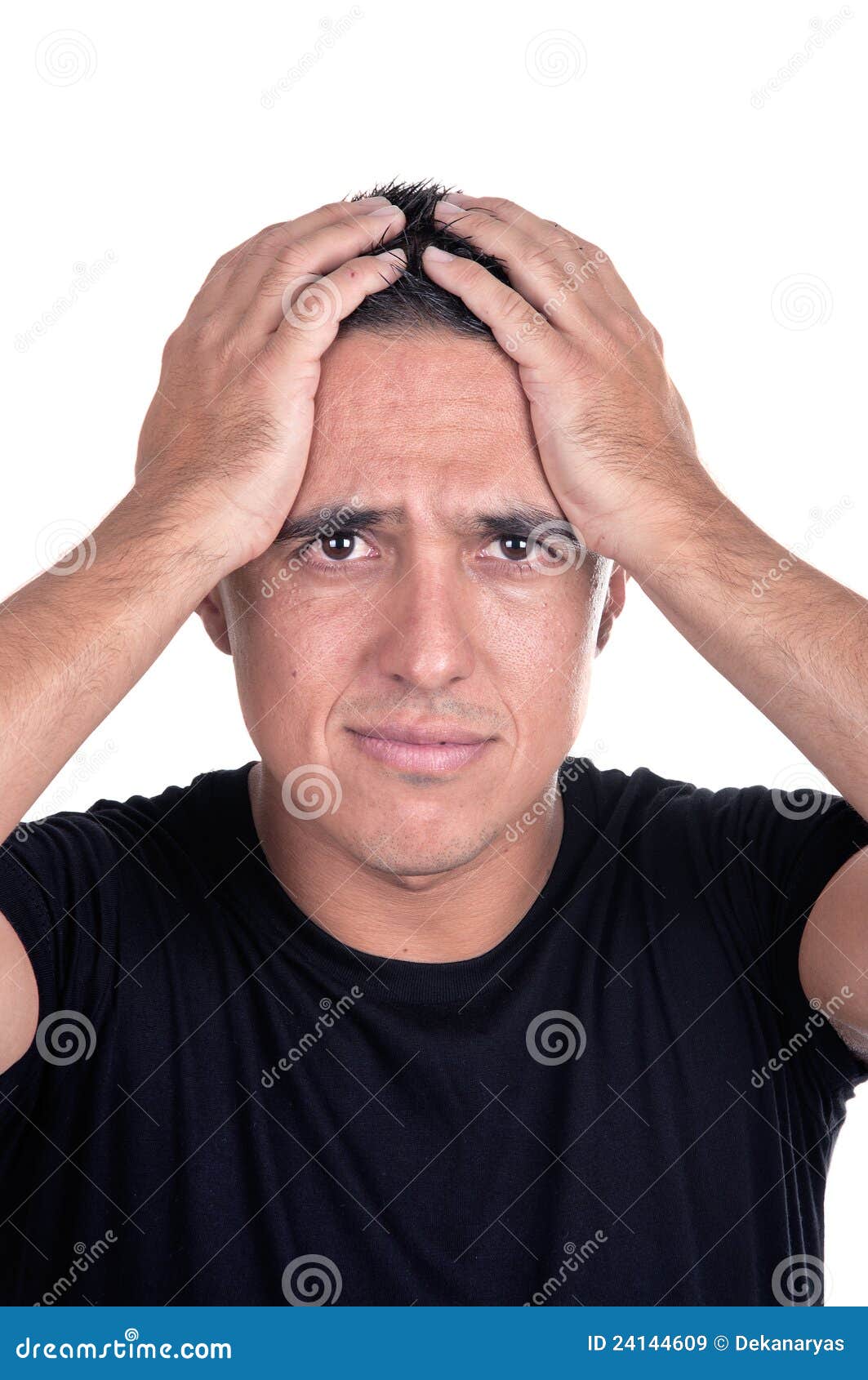Desperate young man stock image. Image of emotion, concerned - 24144609
