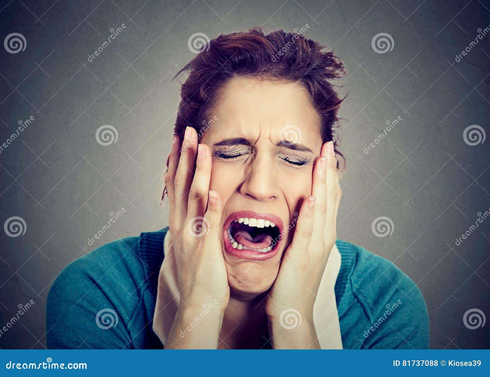 Desperate Young Woman Crying Stock Photo - Image of depression, tears ...