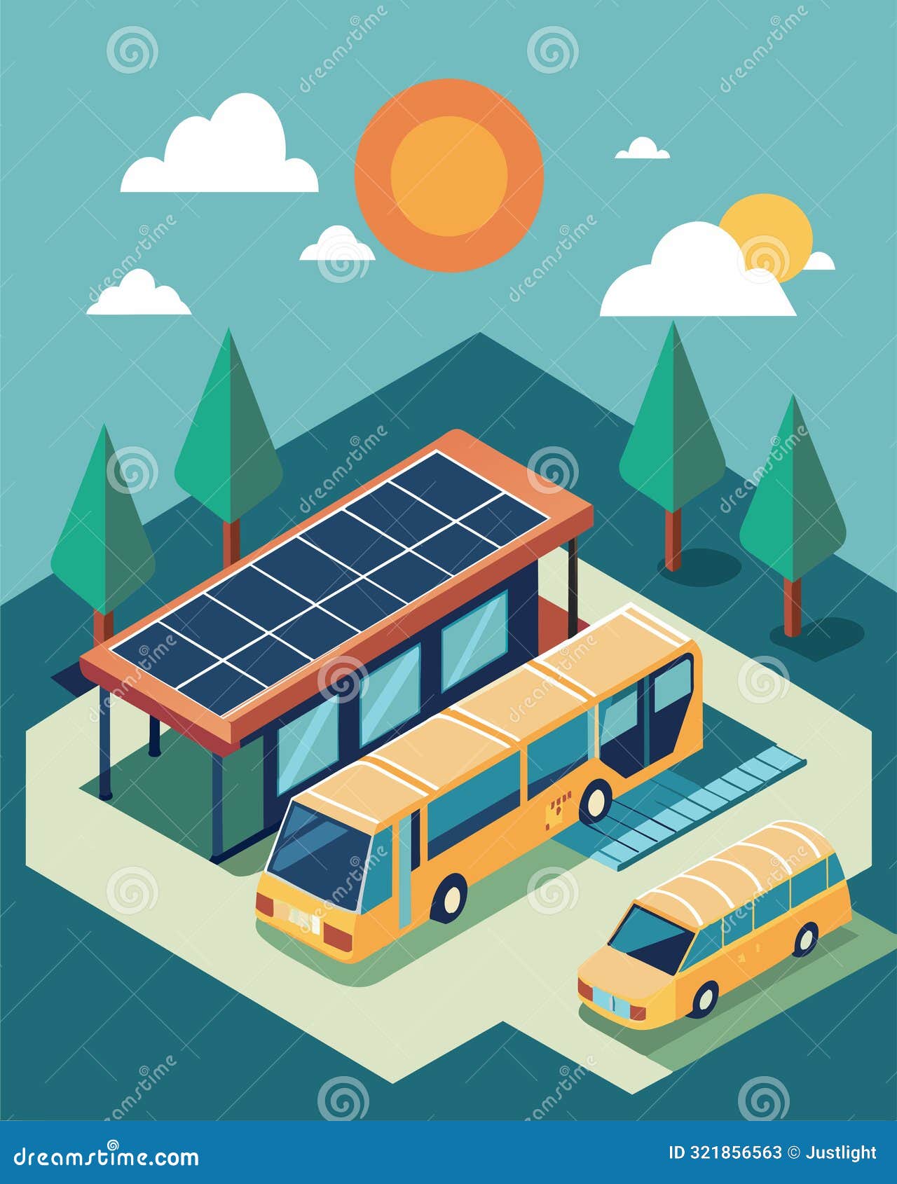 Despite Being In A Cold Climate The Bus Depots Solar Panels Continue To ...