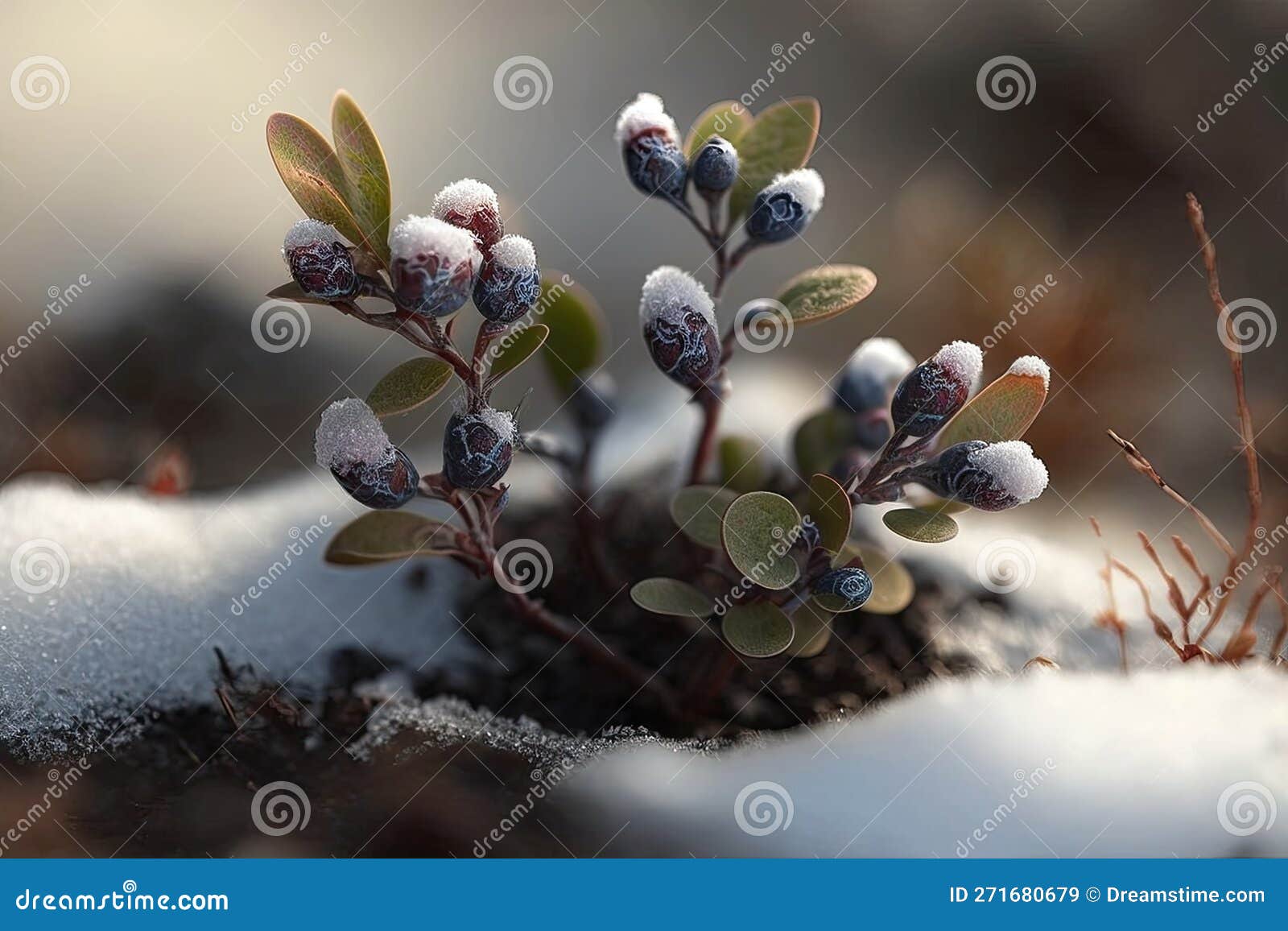 Despite the Melting Snow, this Blueberry Bush is only Two Years Old ...