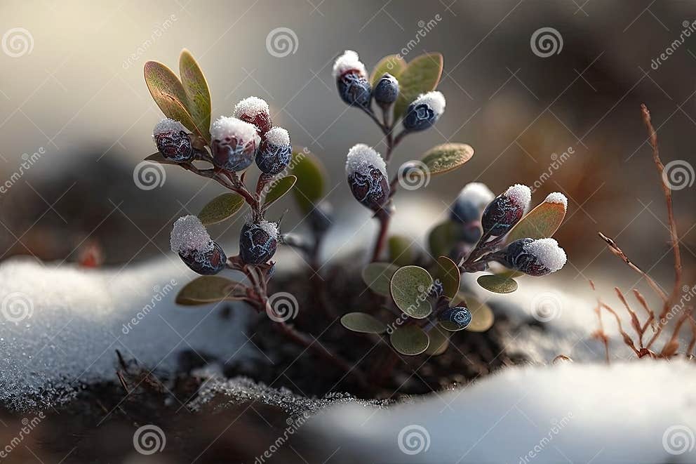 Despite the Melting Snow, this Blueberry Bush is only Two Years Old ...