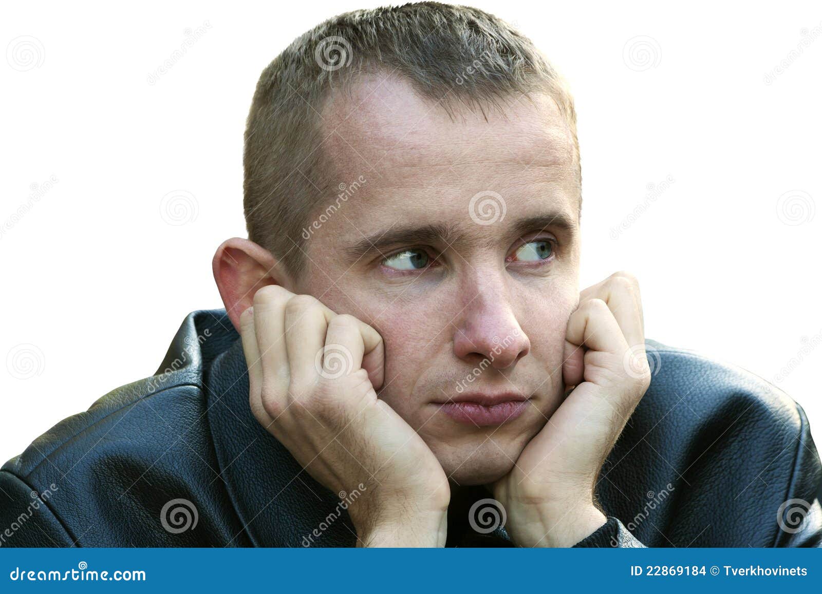 Despondent young man stock photo. Image of pensive, away - 22869184