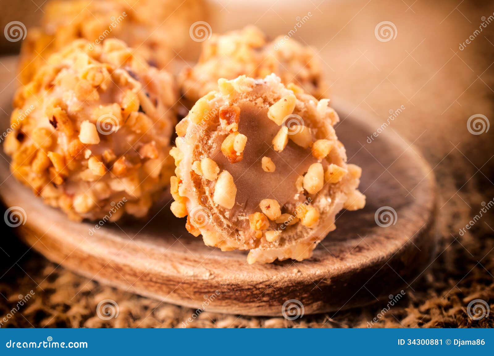 Desser praline stock image. Image of chopped, choppes - 34300881