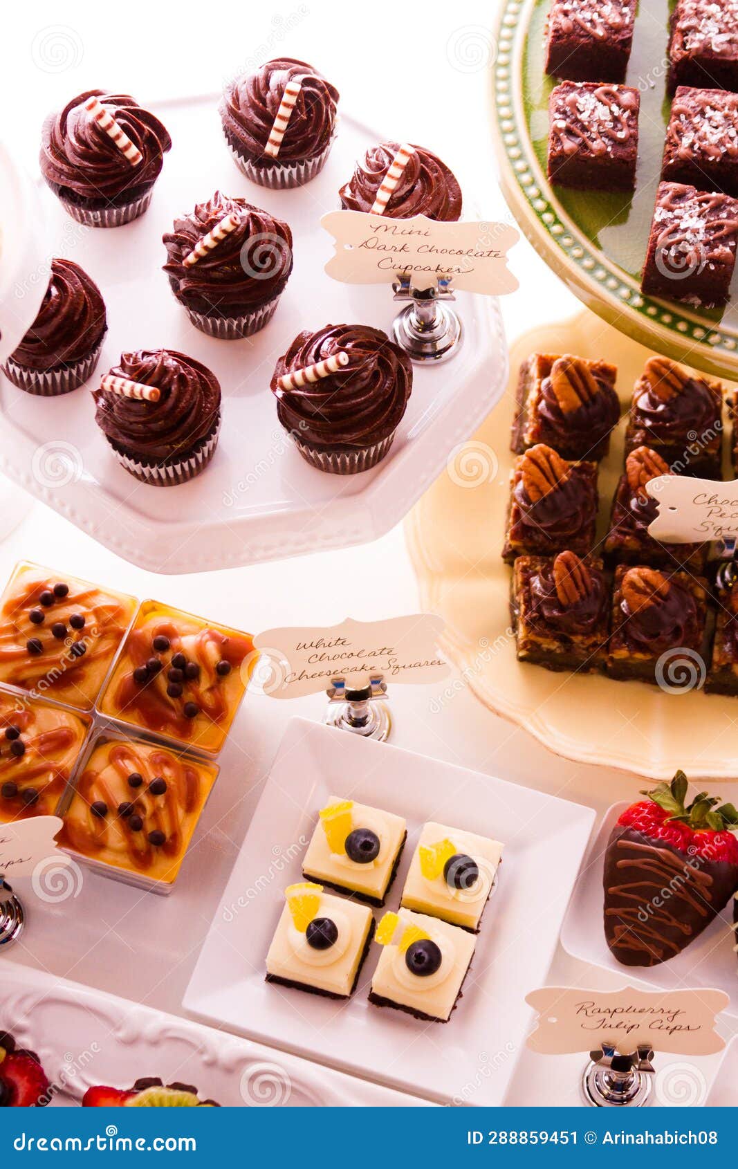 Dessert bar stock image. Image of cake, sweets, dipped - 288859451
