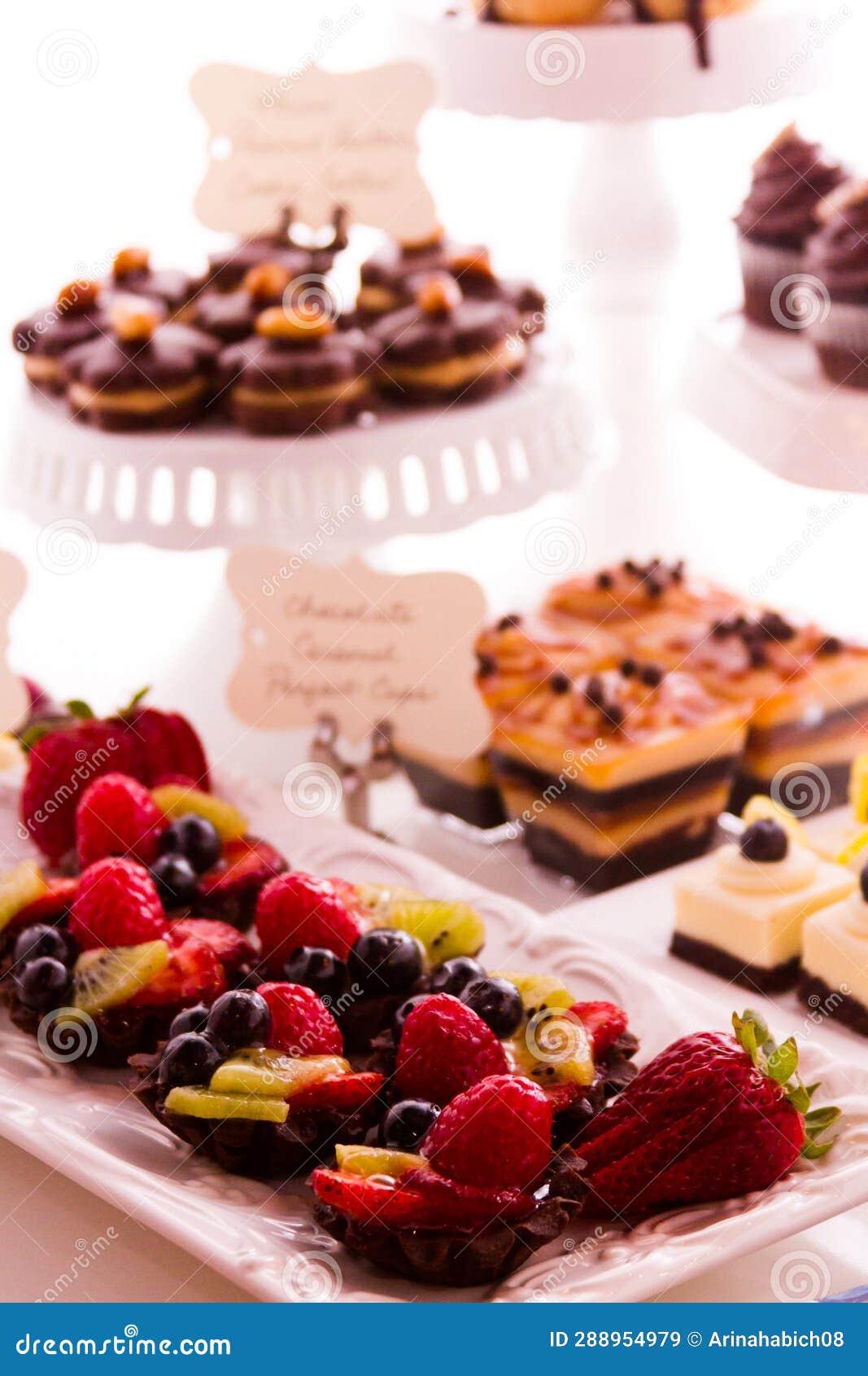 Dessert bar stock image. Image of tart, frosting, premium - 288954979