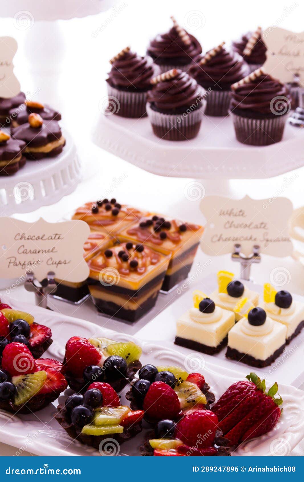 Dessert bar stock photo. Image of tart, assorted, food - 289247896