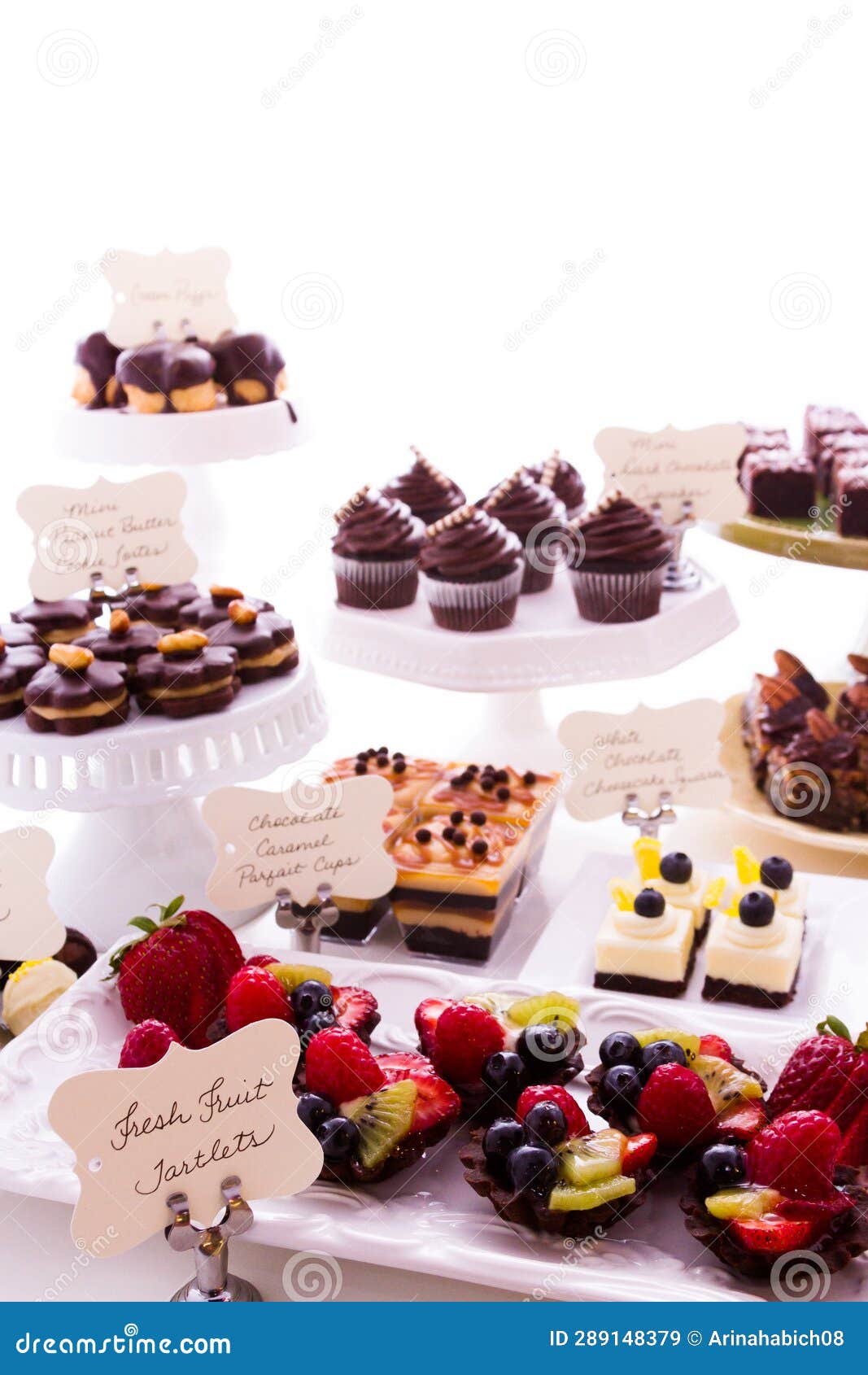 Dessert bar stock image. Image of round, protein, icing - 289148379