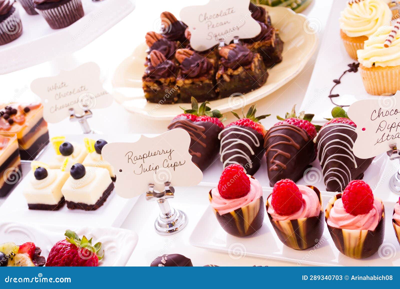 Dessert bar stock image. Image of icing, mini, shortcrust - 289340703