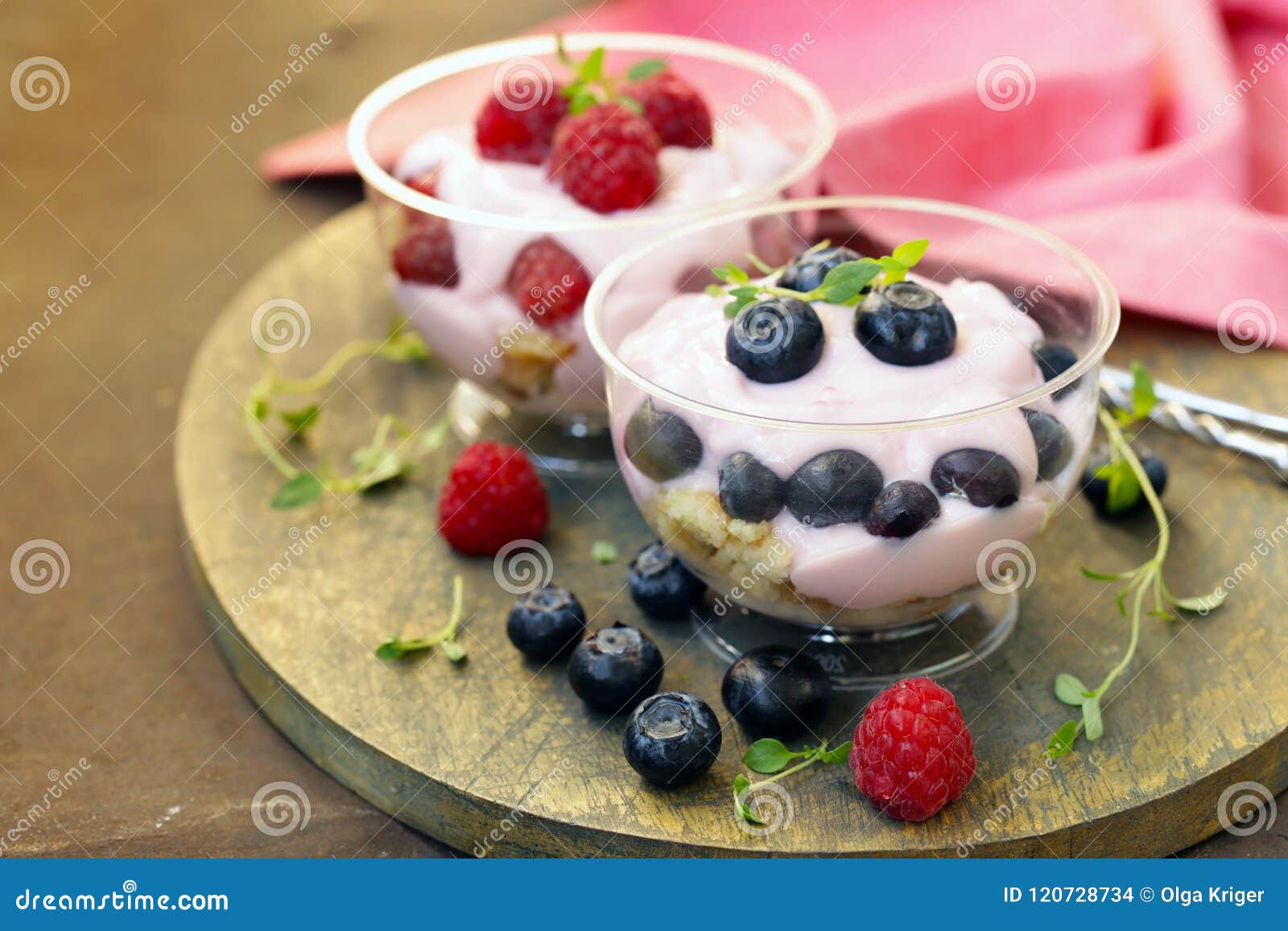 Dessert with berries stock photo. Image of glass, eating - 120728734