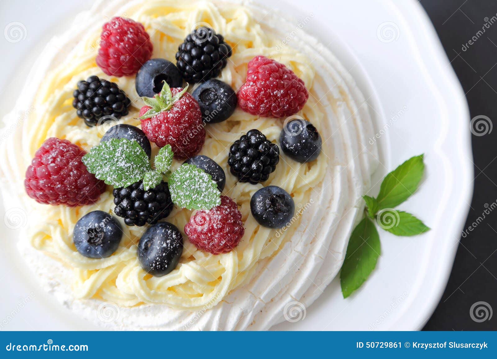 Dessert with berries stock image. Image of material, blackberries ...